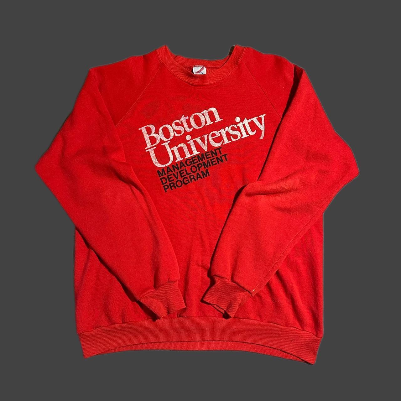 Vintage Boston University Crewneck Large - Depop