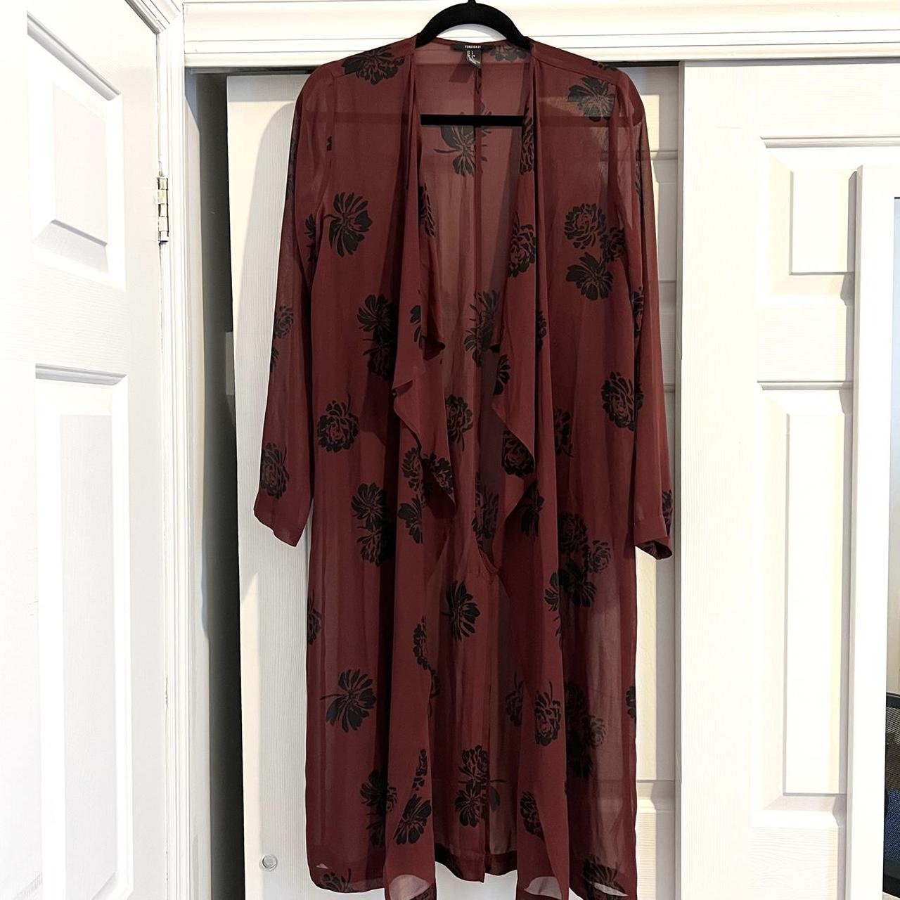 FOREVER 21 flowy lightweight duster 🌹 Machine washable - Depop