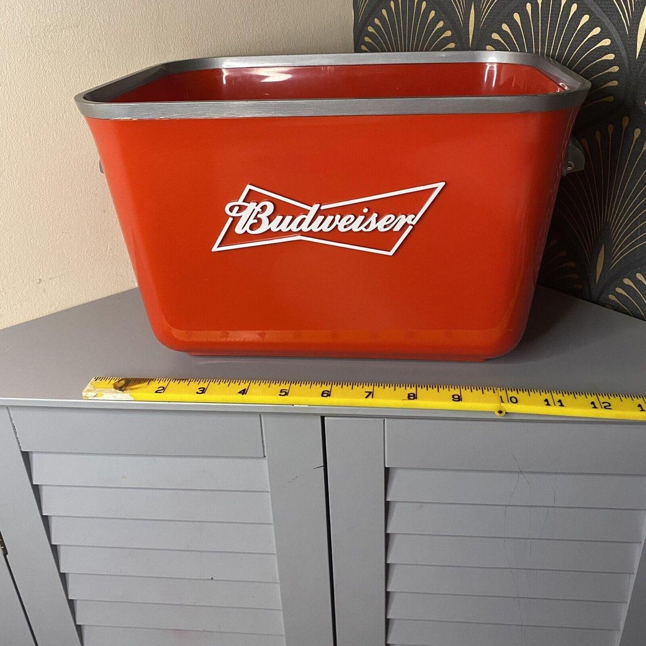 Budweiser Bottle Can Ice Bucket Holds 6 Bottles Hard... - Depop