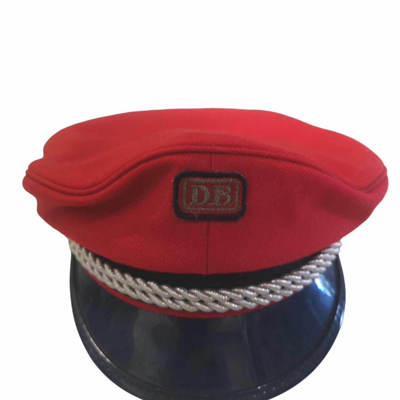 Vintage German Federal Railways Uniform Red Hat by... - Depop