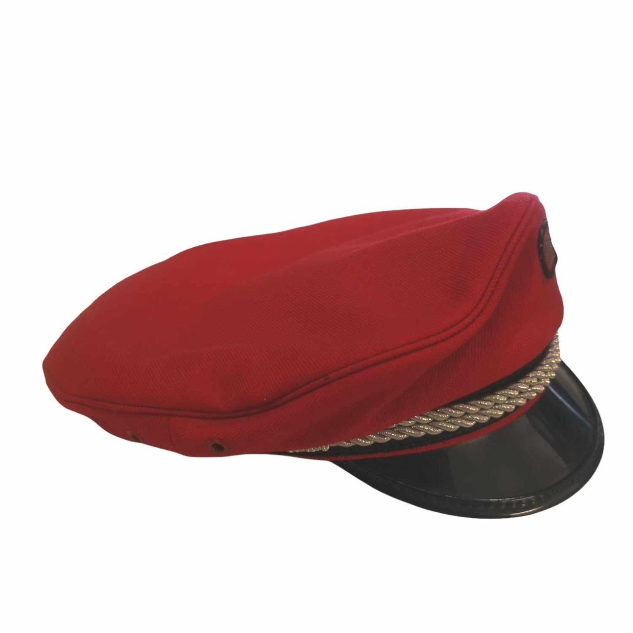 Vintage German Federal Railways Uniform Red Hat by... - Depop