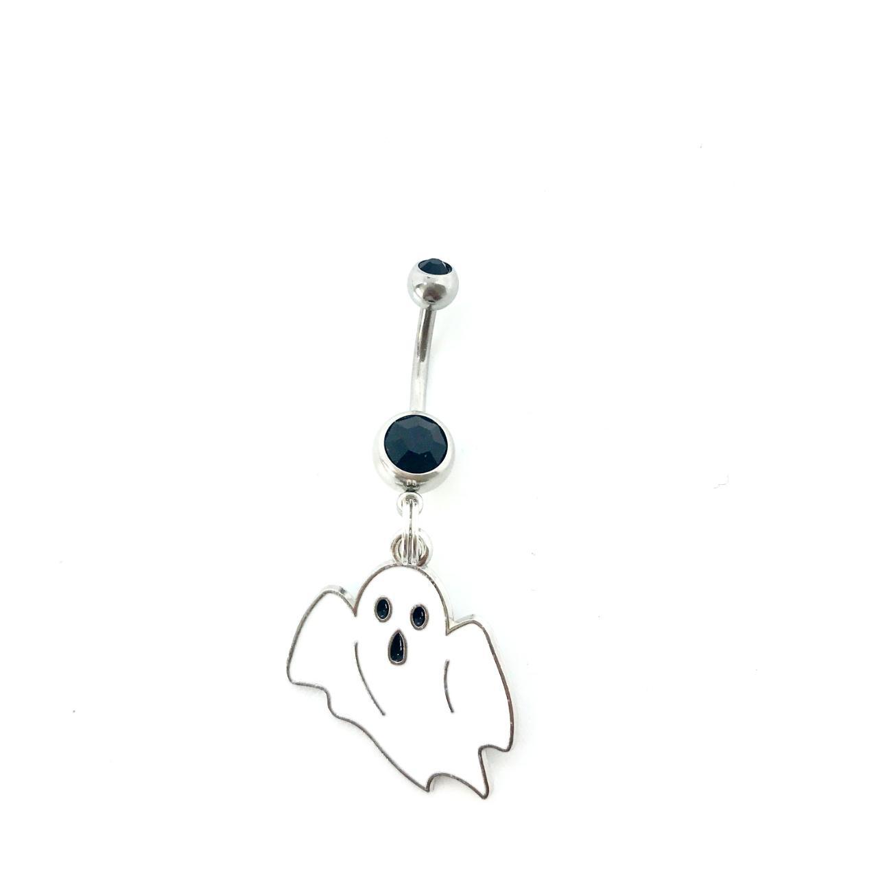 Halloween Ghost Belly Bar Navel Piercing, Ideal for... - Depop
