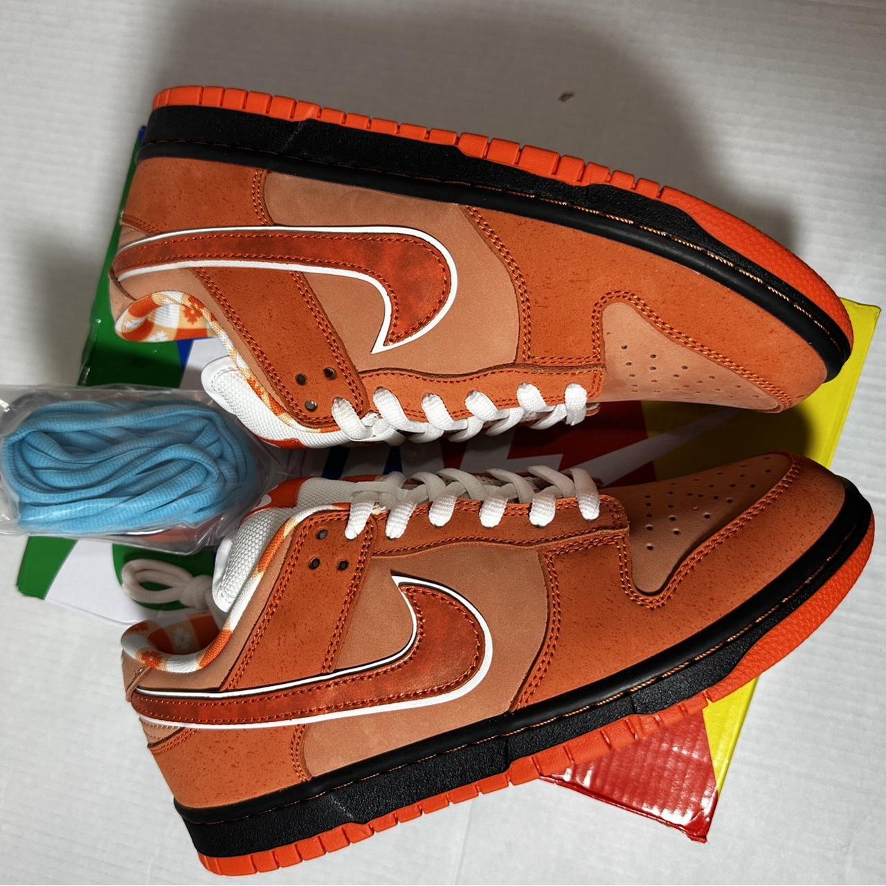 Nike orange lobster dunks Brand new with its box and... - Depop