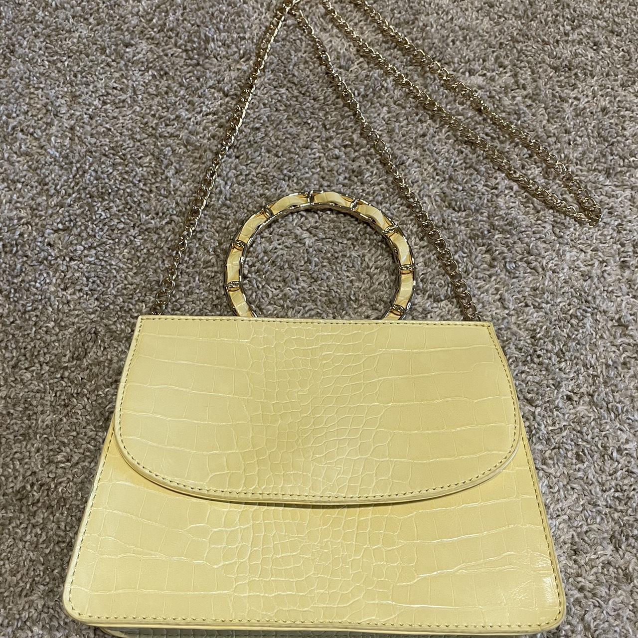 Like Dreams Women's Yellow and Gold Bag | Depop
