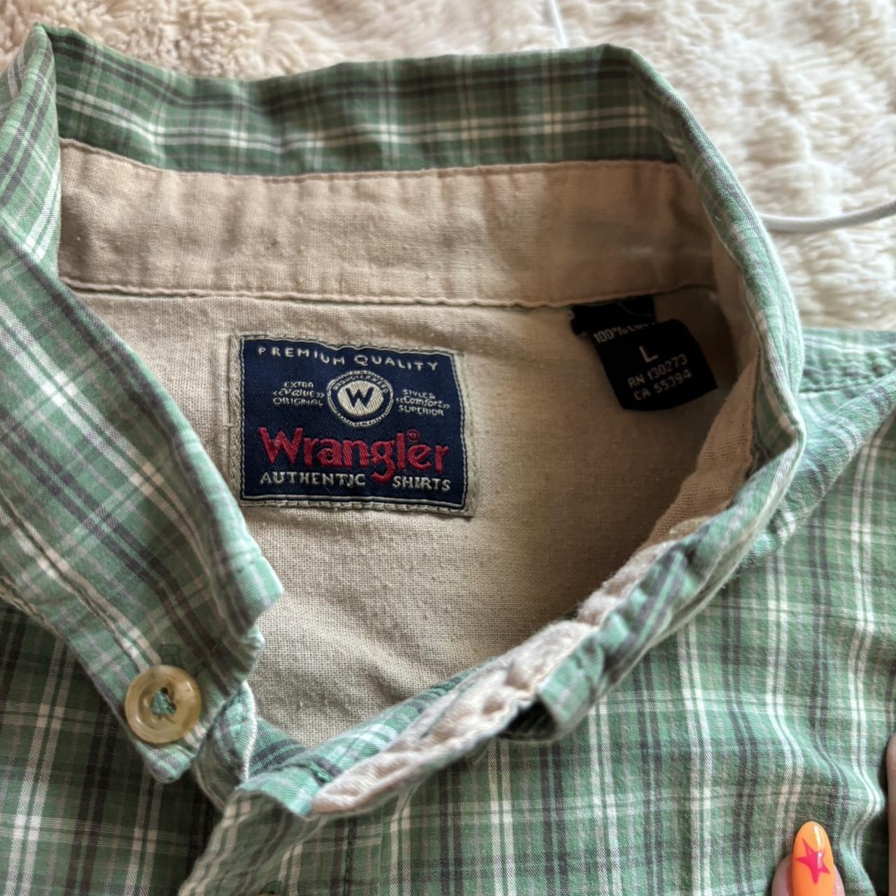 vintage wrangler button up SINGLE STICHED - Depop
