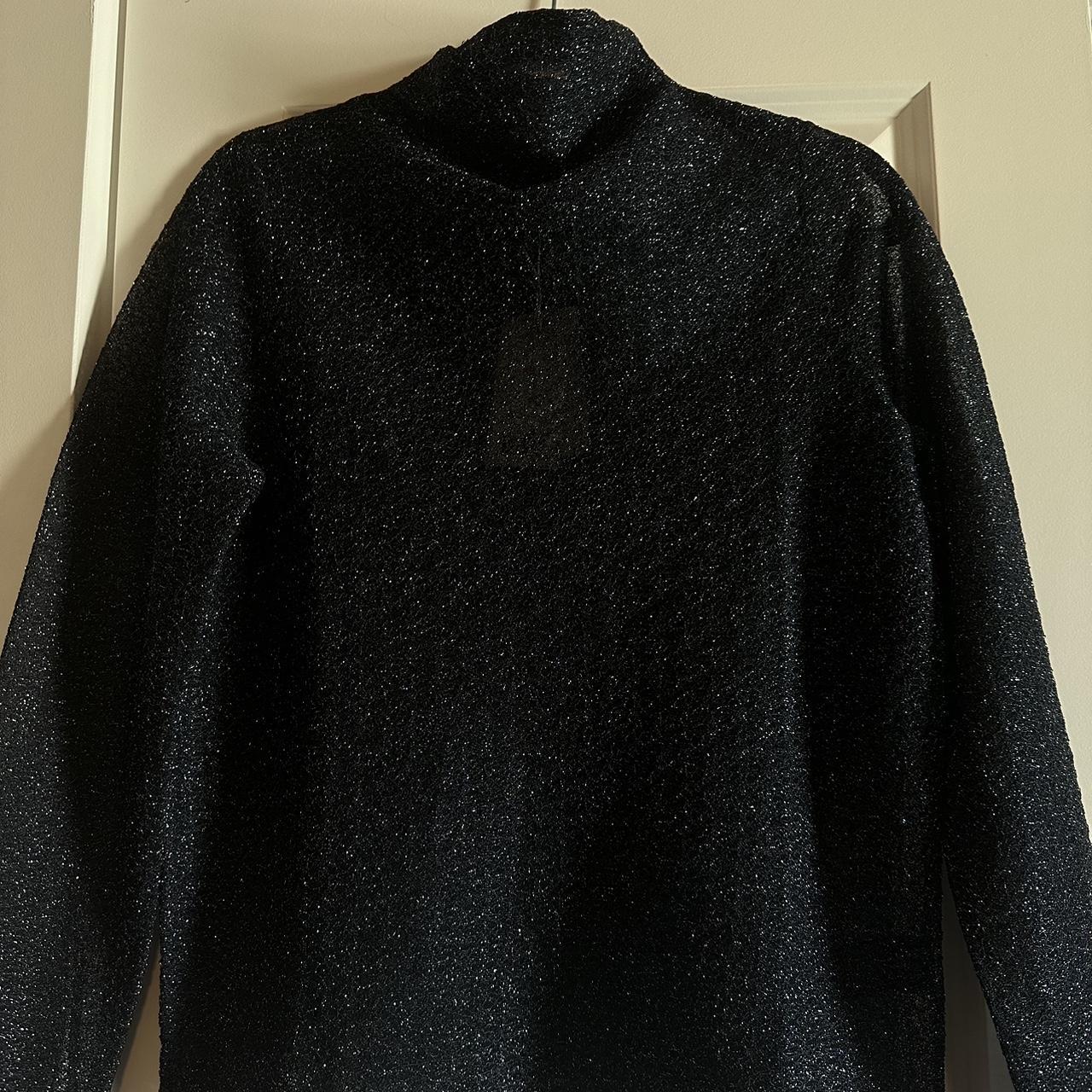 COS Women's Navy and Silver Shirt | Depop