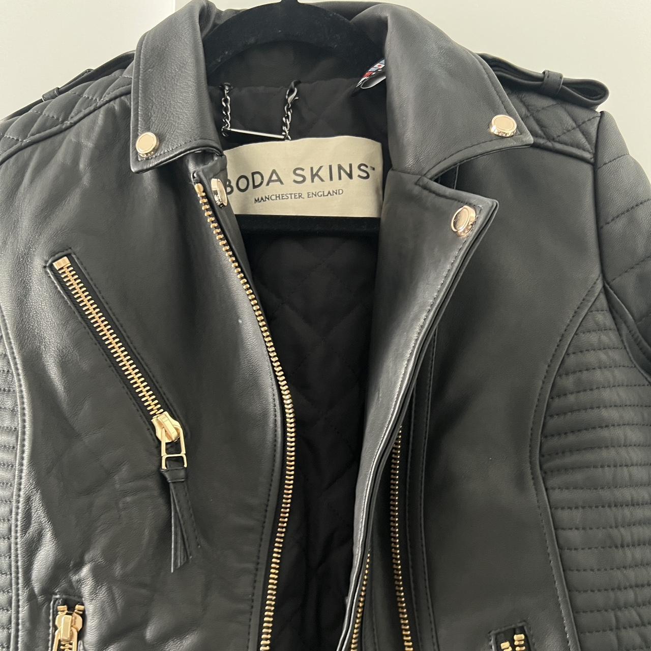 Boda Skins Leather Jacket Originally $750 Size US 4... - Depop