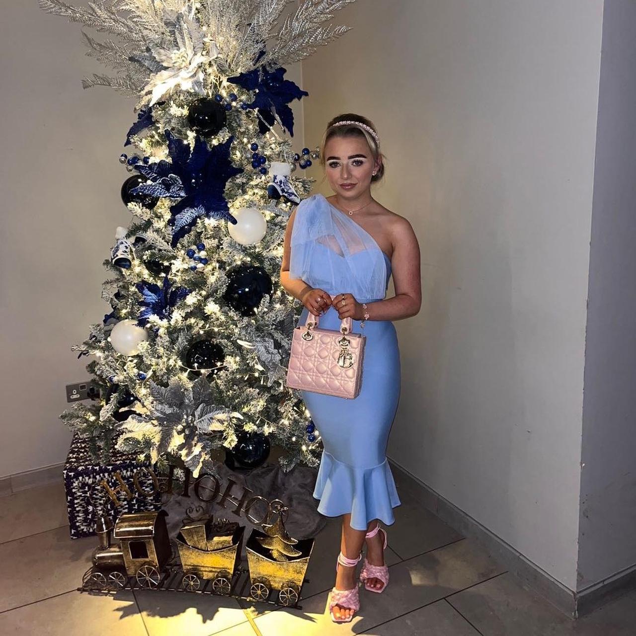 Small boutique blue dress size -6 Stretchy material... - Depop