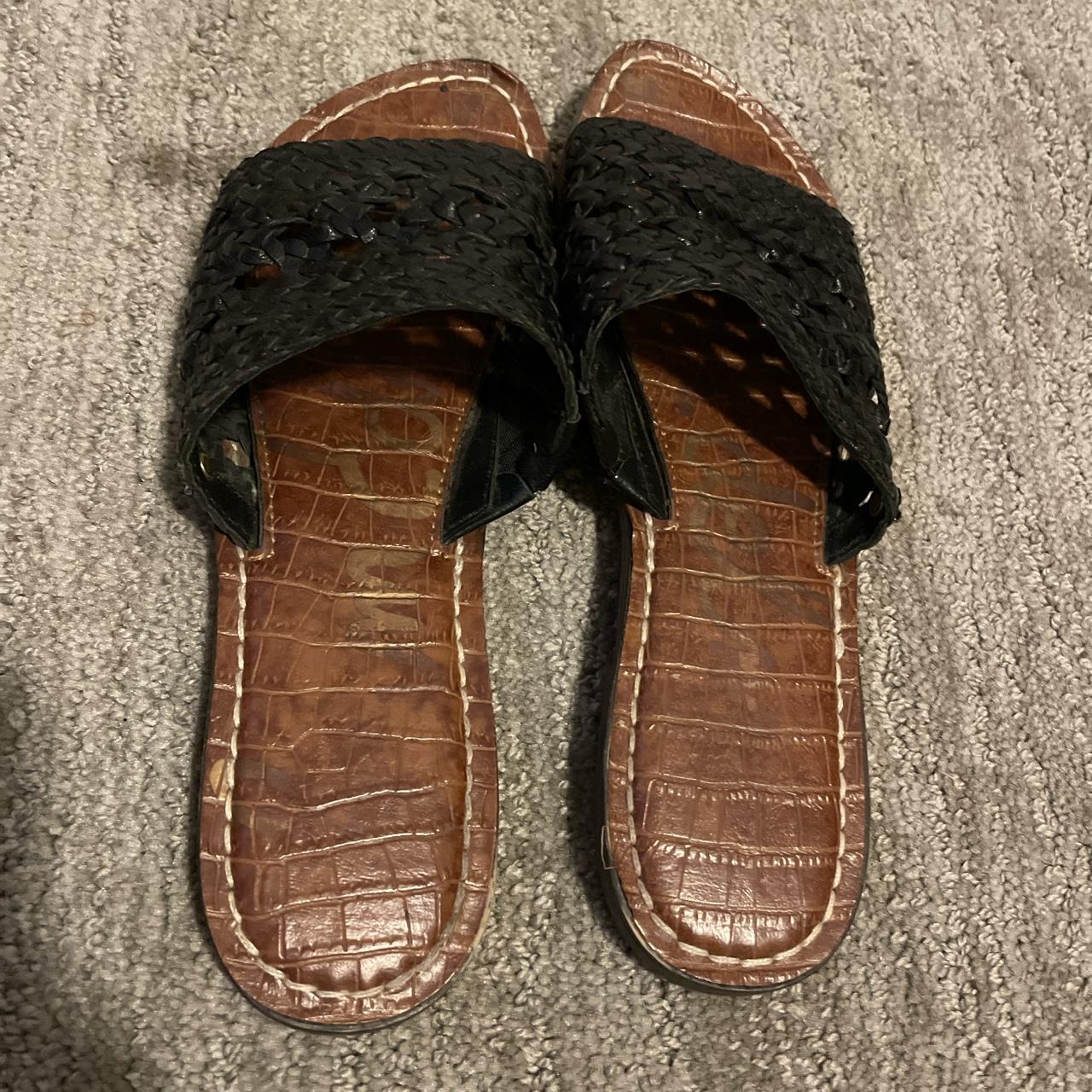 Sam Edelman Size 7 black slide. Worn, but still in... - Depop