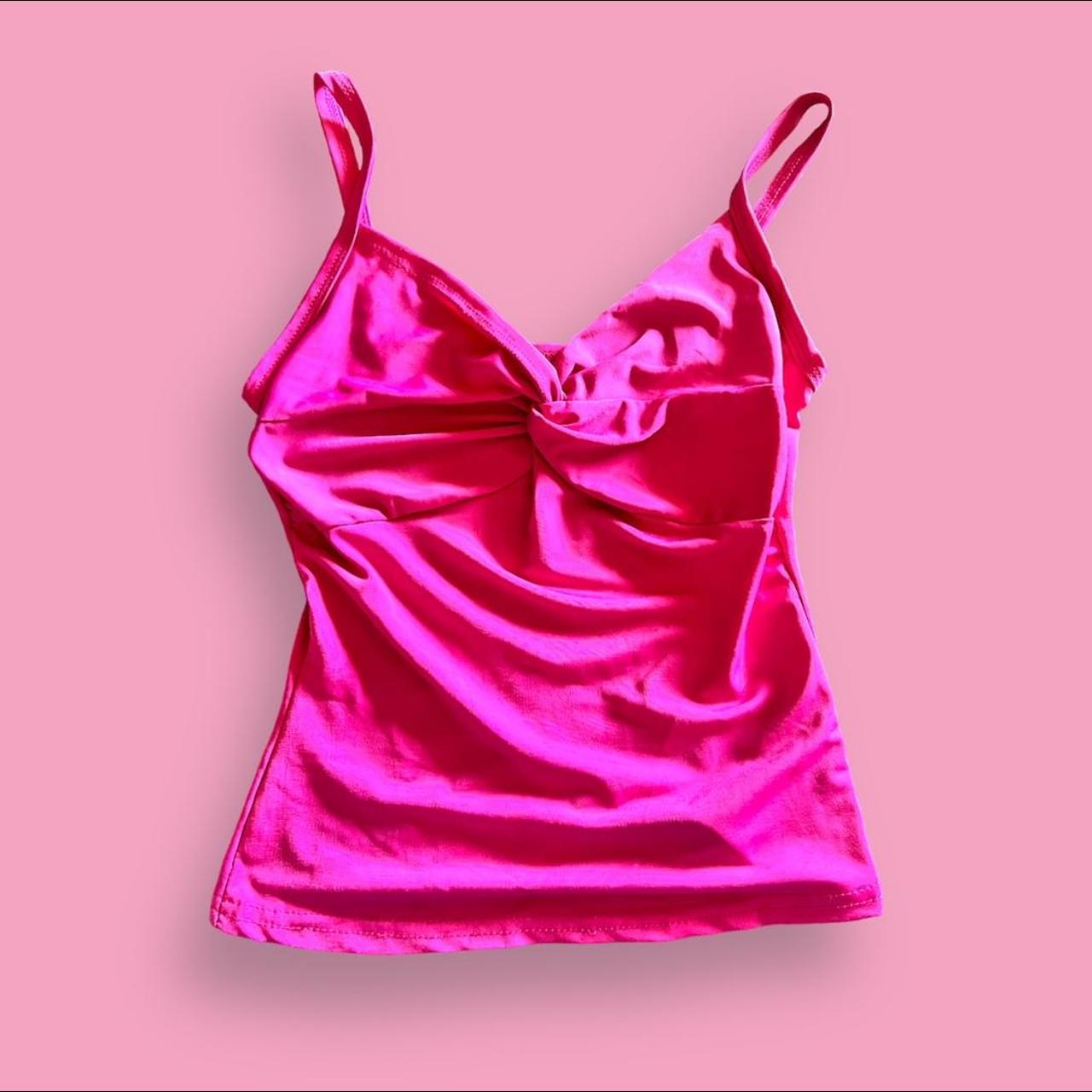bright pink adorable top with twist in the middle 🩷... - Depop