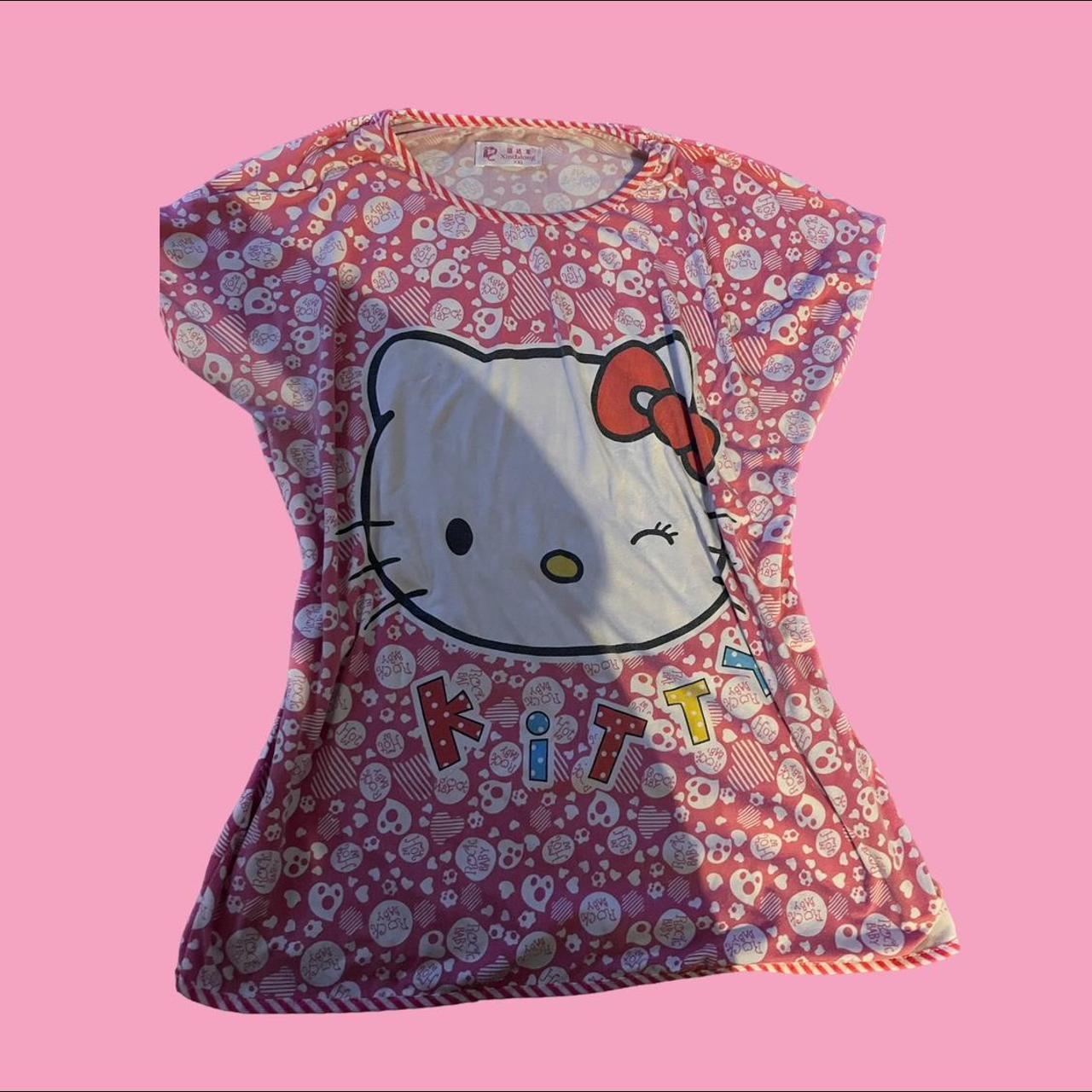 hello kitty sleep shirt size L 🎀 #hello kitty ... - Depop