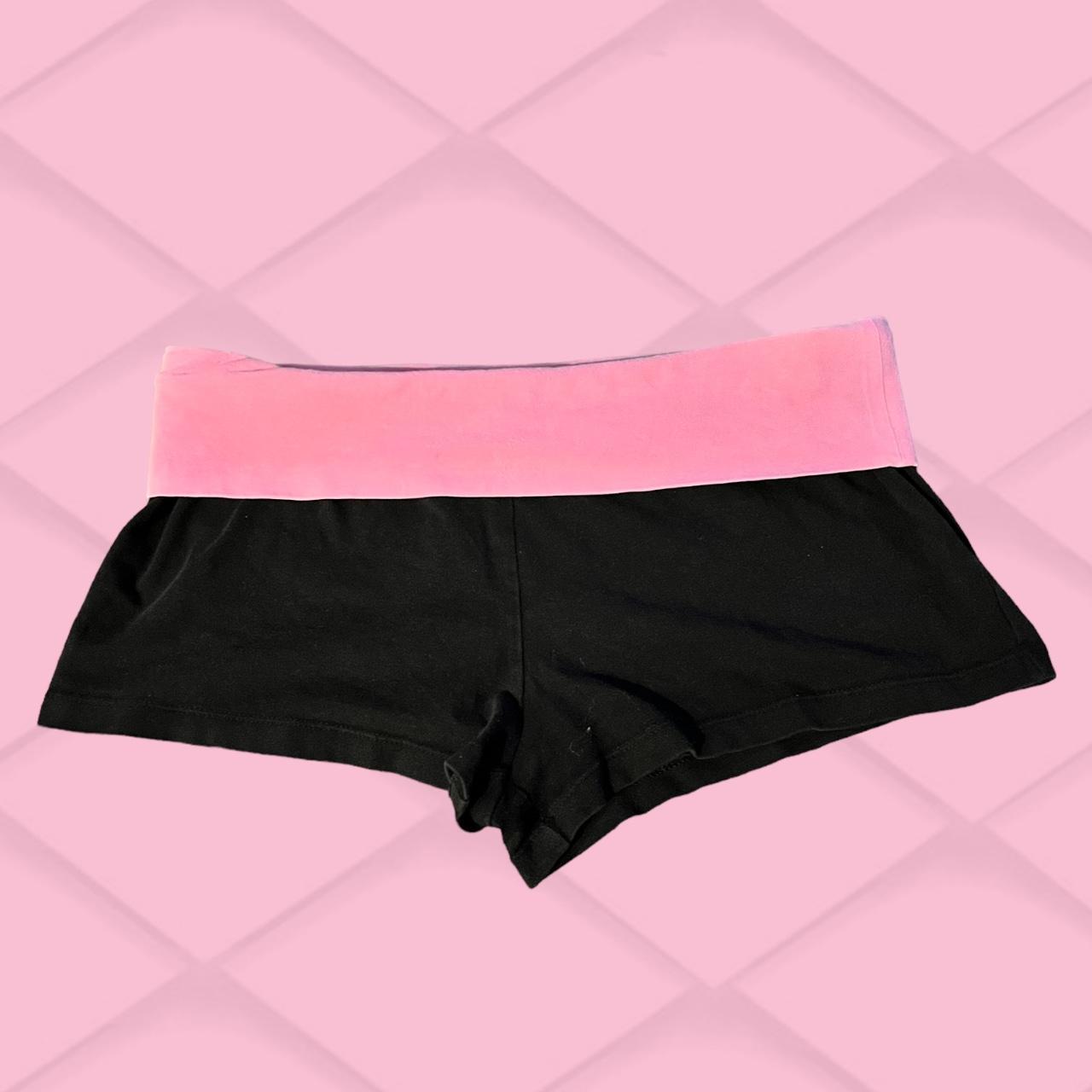 mini pink fold over shorts