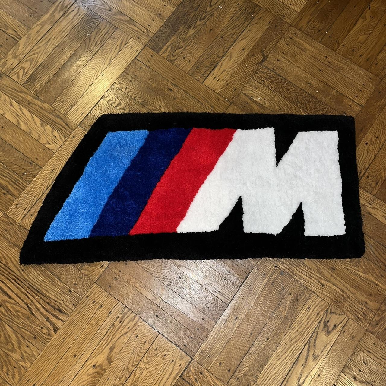 Custom tufted m logo rug - Depop