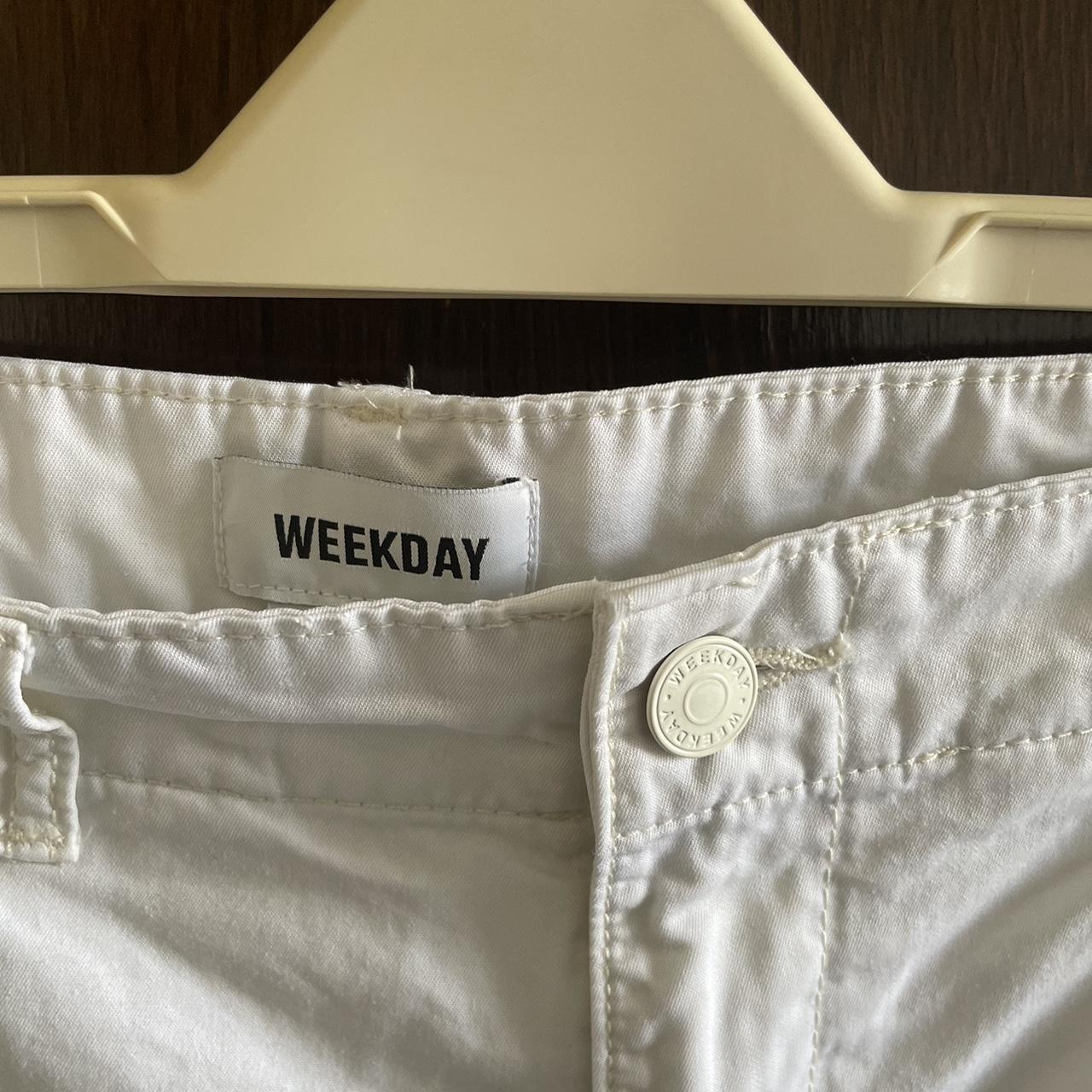Weekday Men's White Trousers | Depop