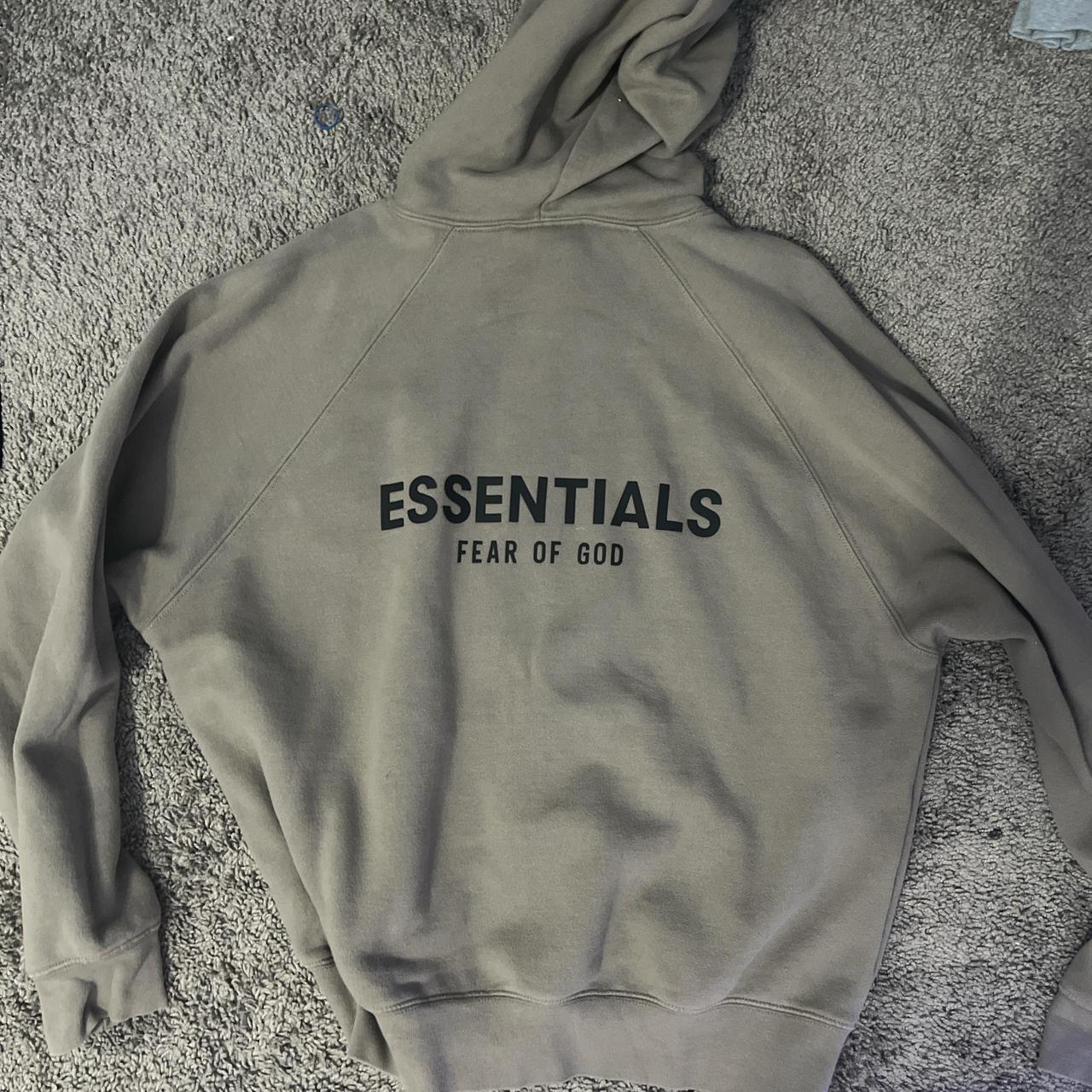 Brown Small essentials hoodie - Depop
