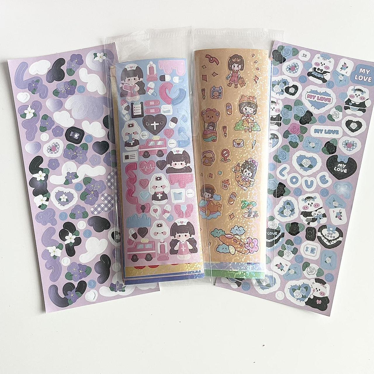 sticker sheets THIS IS RANDOM!! 16 stickers sheet,... - Depop