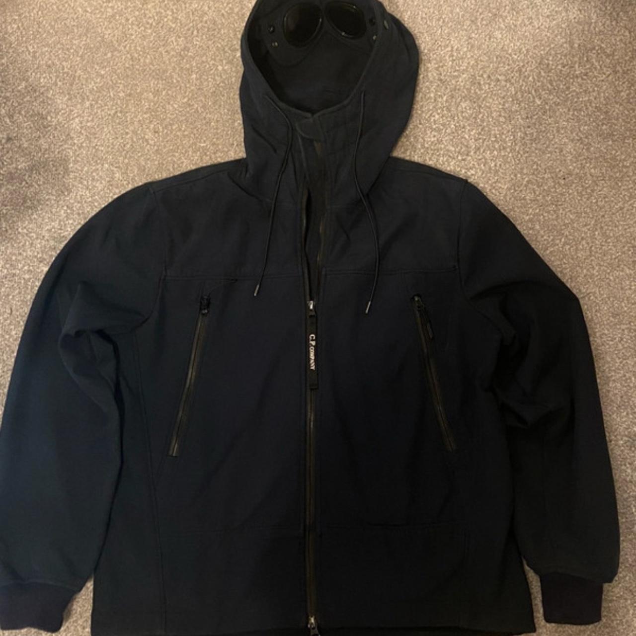 Cp company soft shell jacket navy blue small scratch... | Depop
