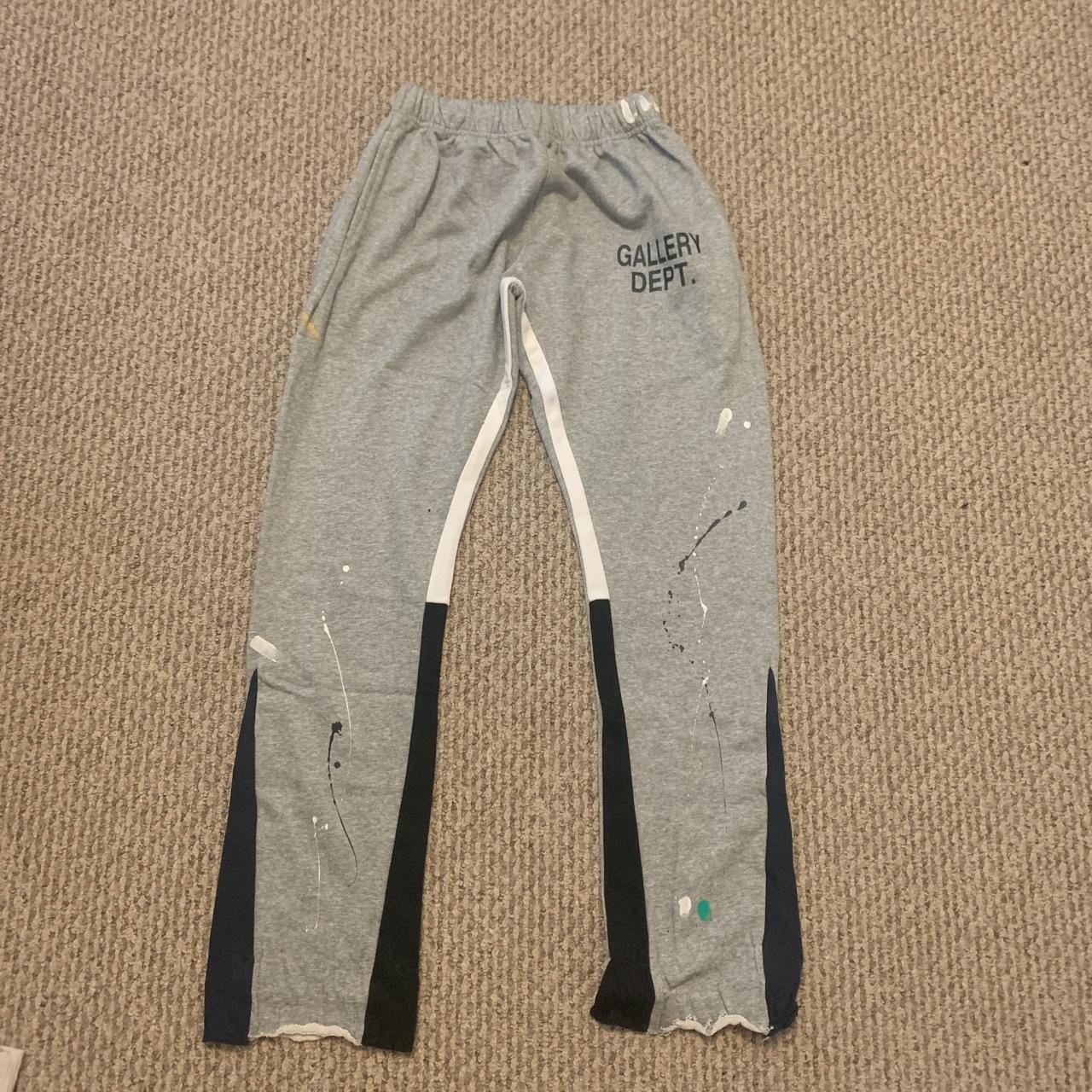 gallery debt flared sweatpants large but fits as... - Depop