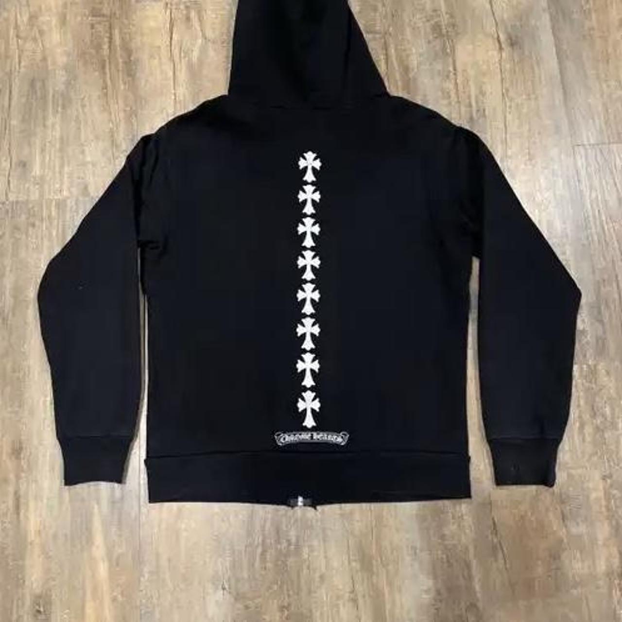 Chrome Hearts Men's Black and White Jacket | Depop