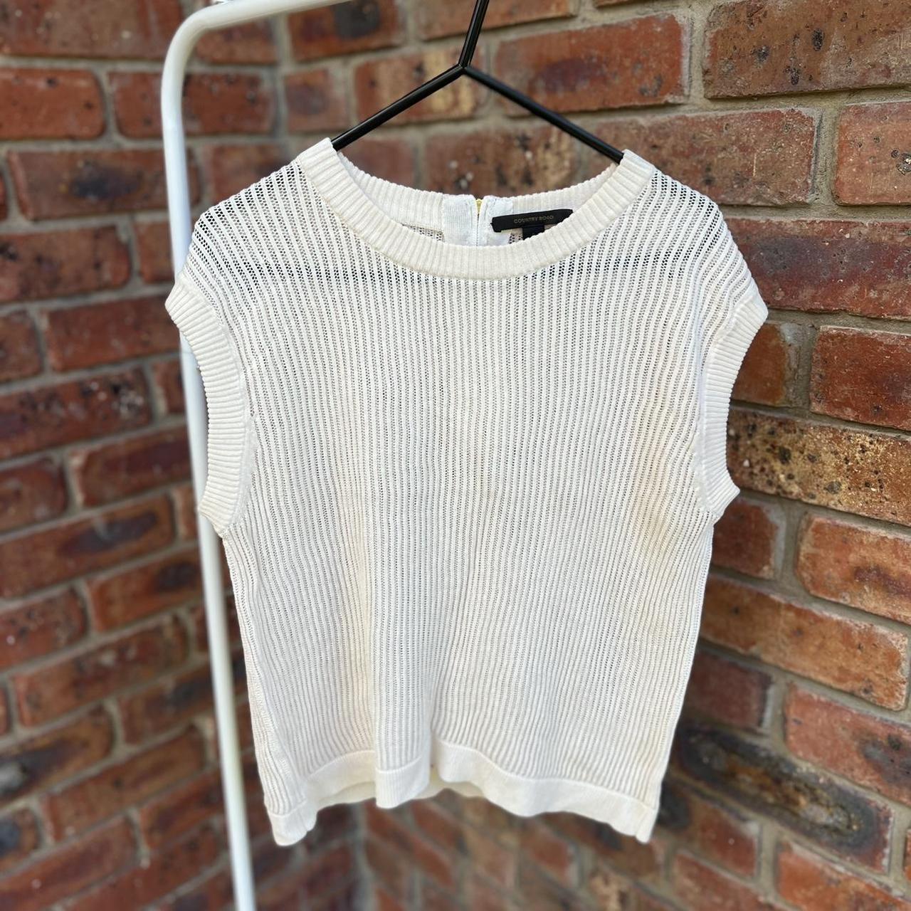 “Country road” white top with golden zipper on the... - Depop