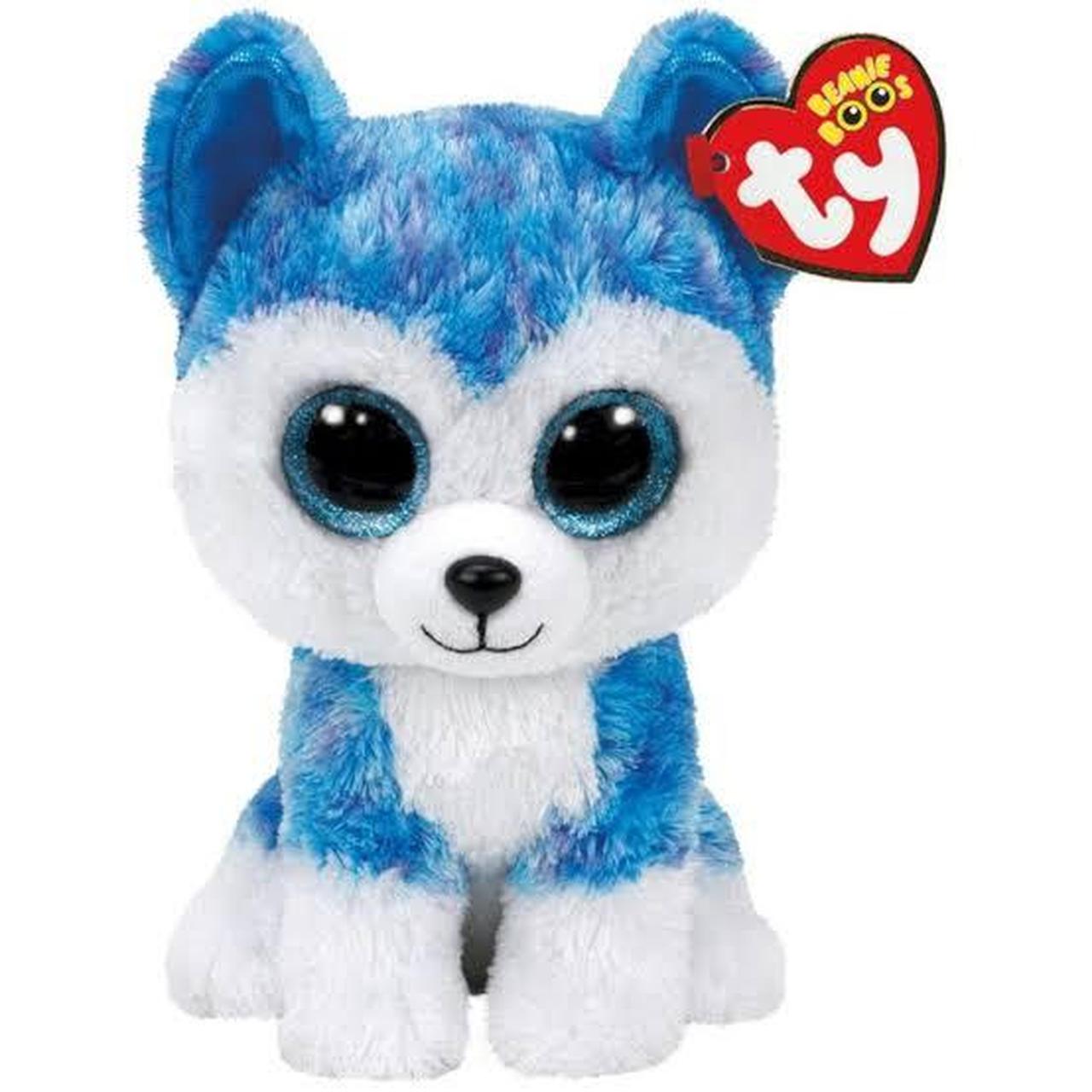 Ty beanie boos blue husky wolf plushie 🩵 New!... - Depop