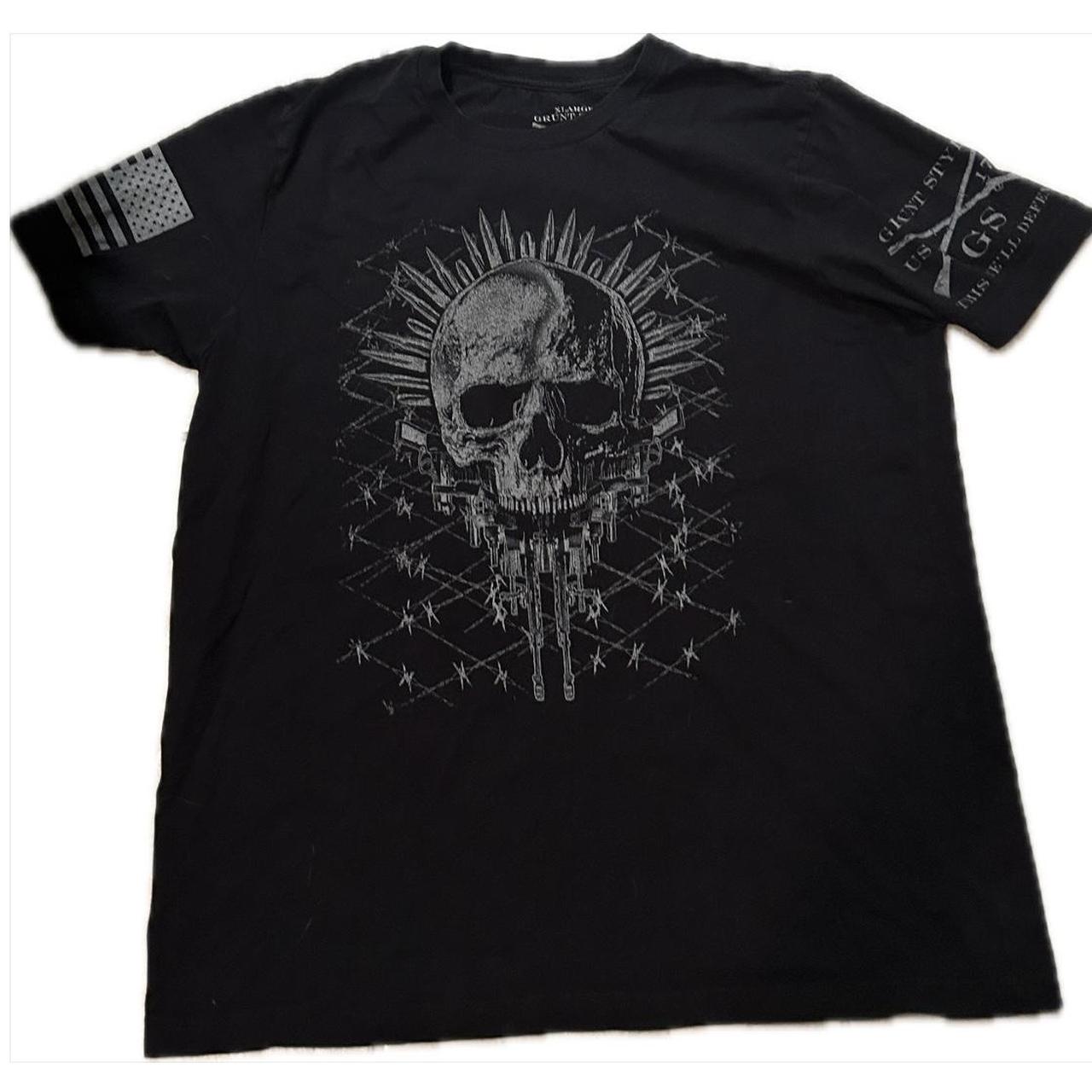 Emo affliction skull shirt... - Depop