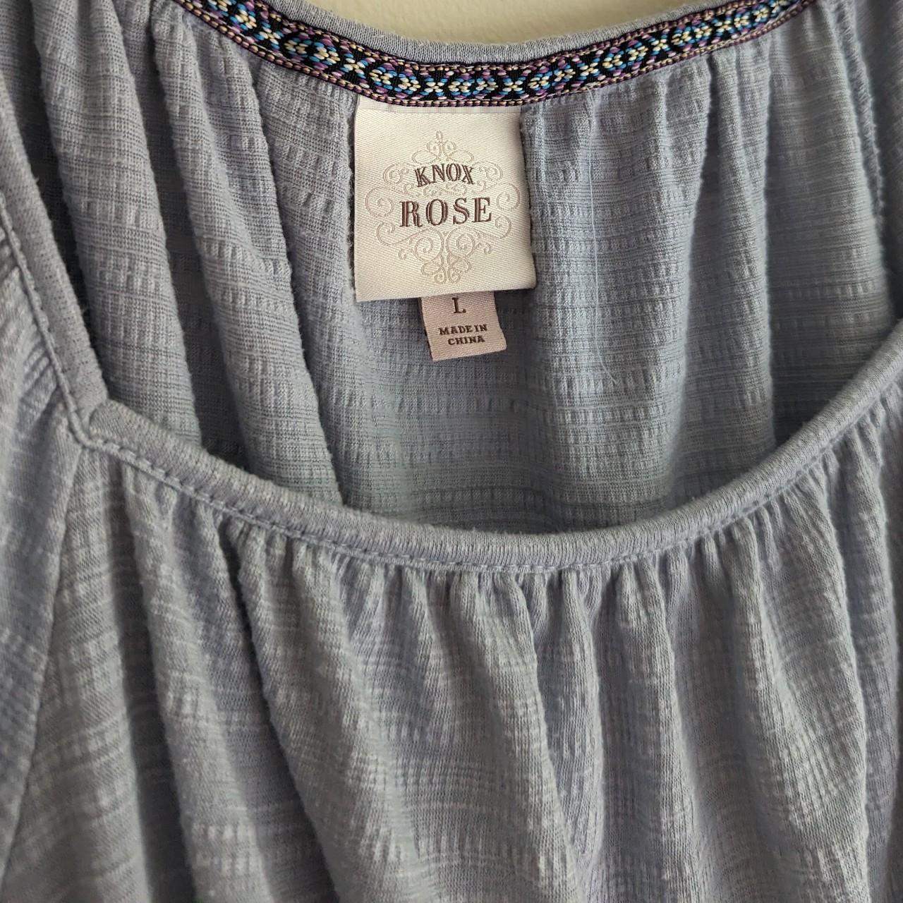 muted light blue off shoulder / puff sleeve top with... - Depop