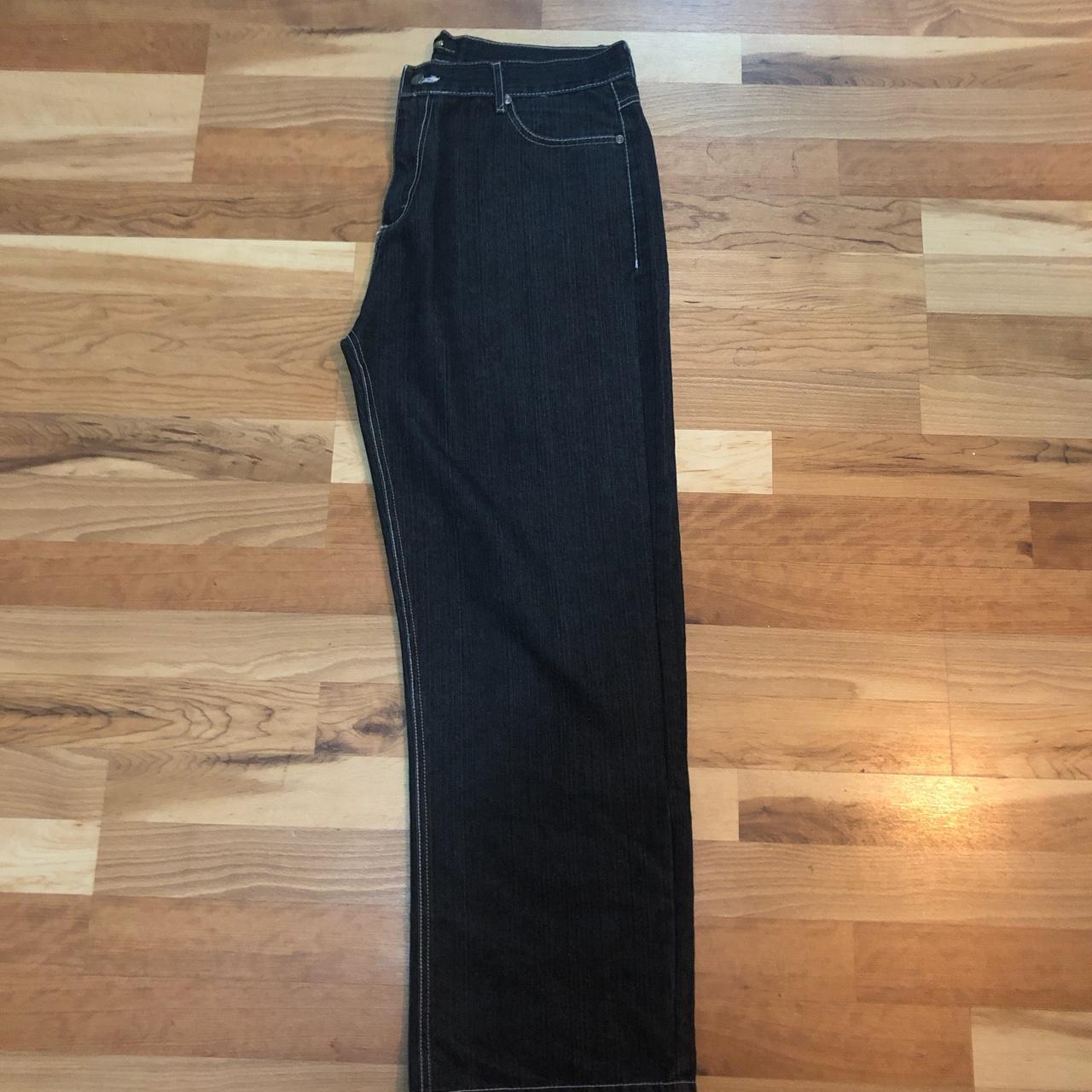 Chams embroidered baggy jeans never worn Tags say... - Depop