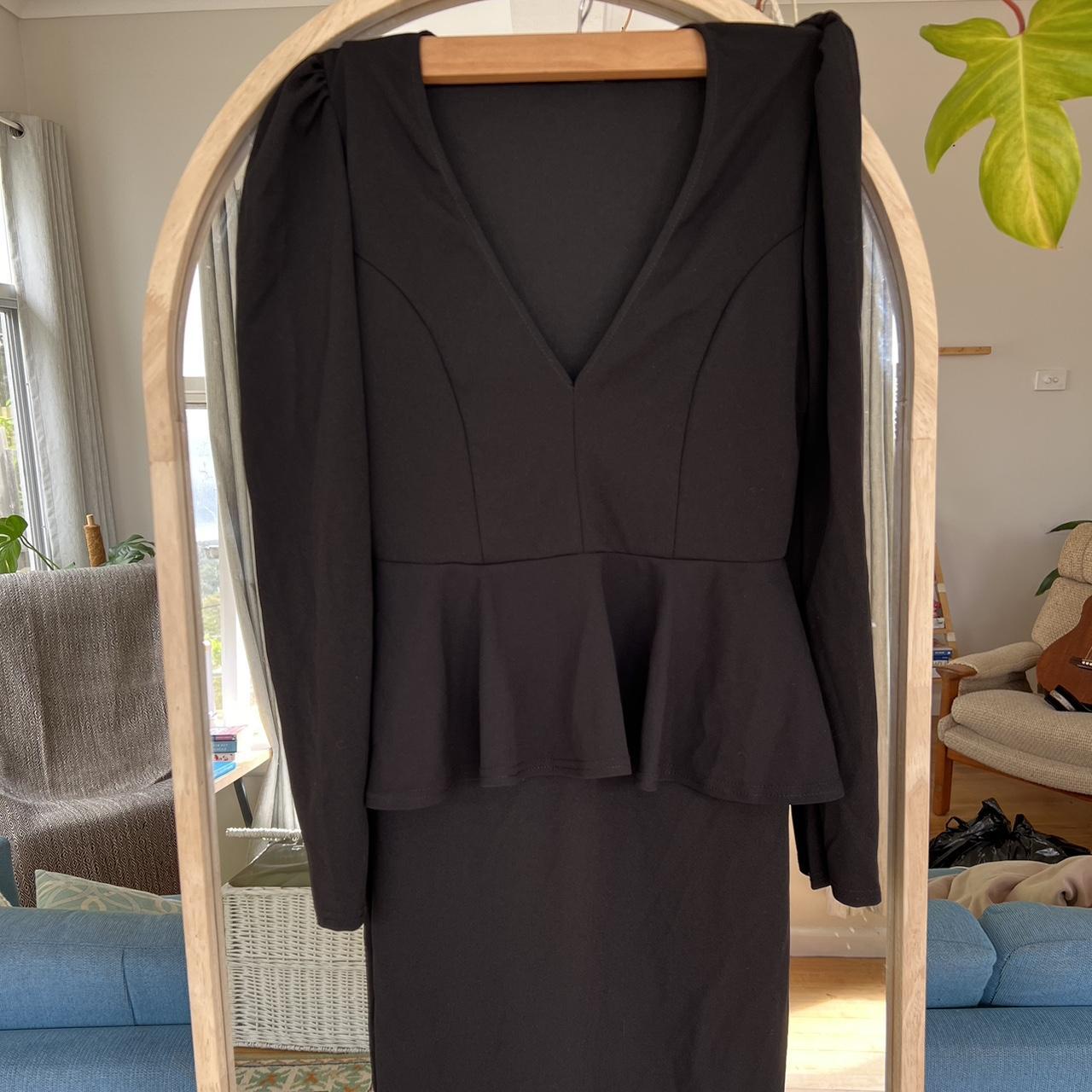 Black suit dress Boohoo Size 12 - Depop