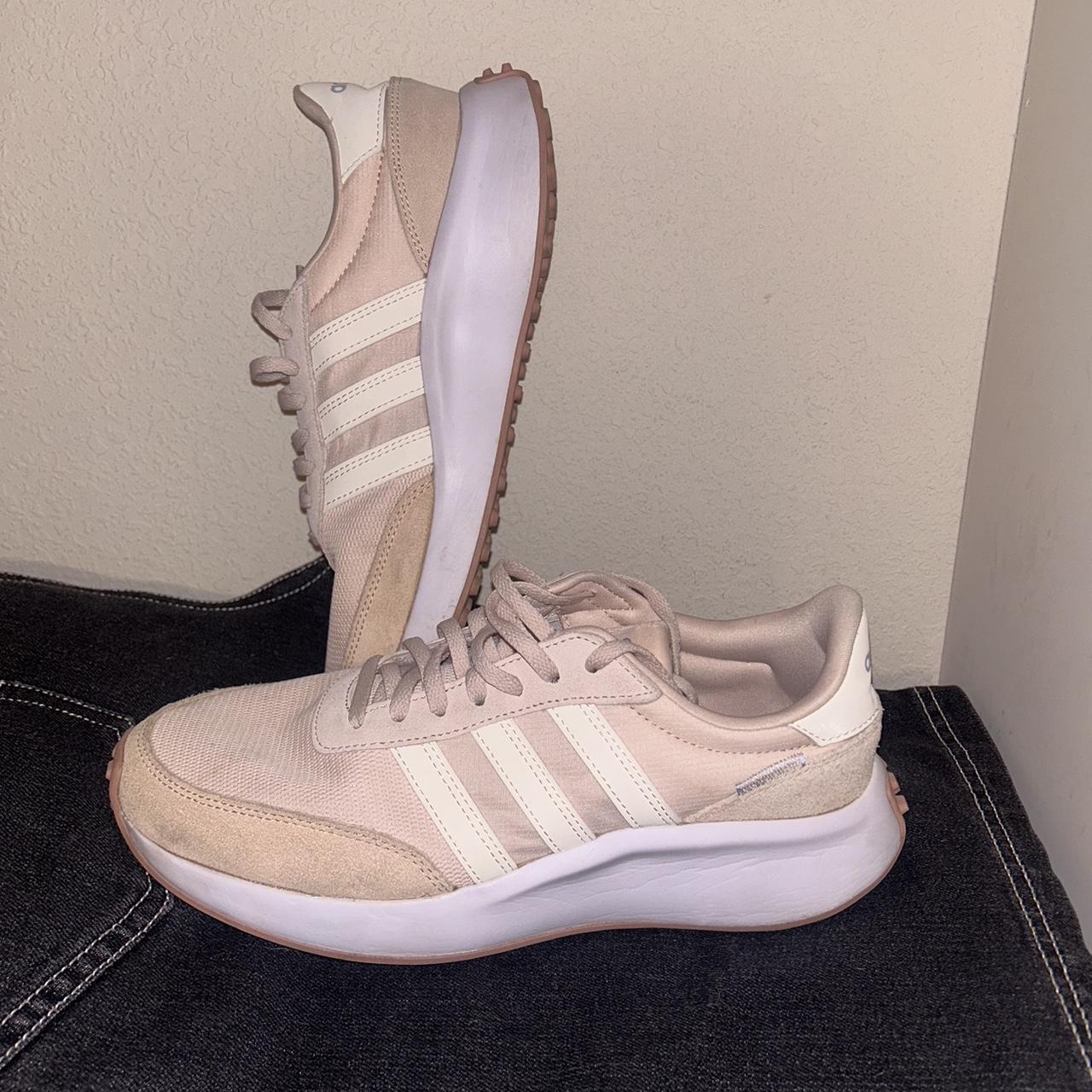 Adidas light pink running shoes, women’s US 8’s,... | Depop