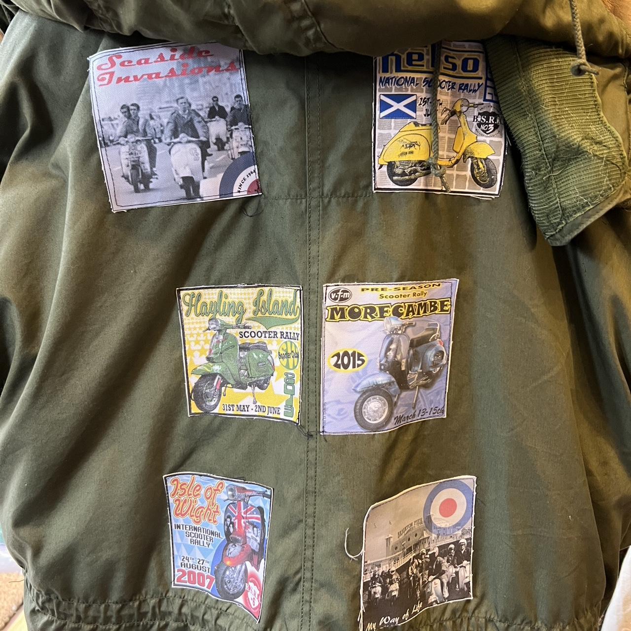 USA army fishtail mod parka with patches size... - Depop