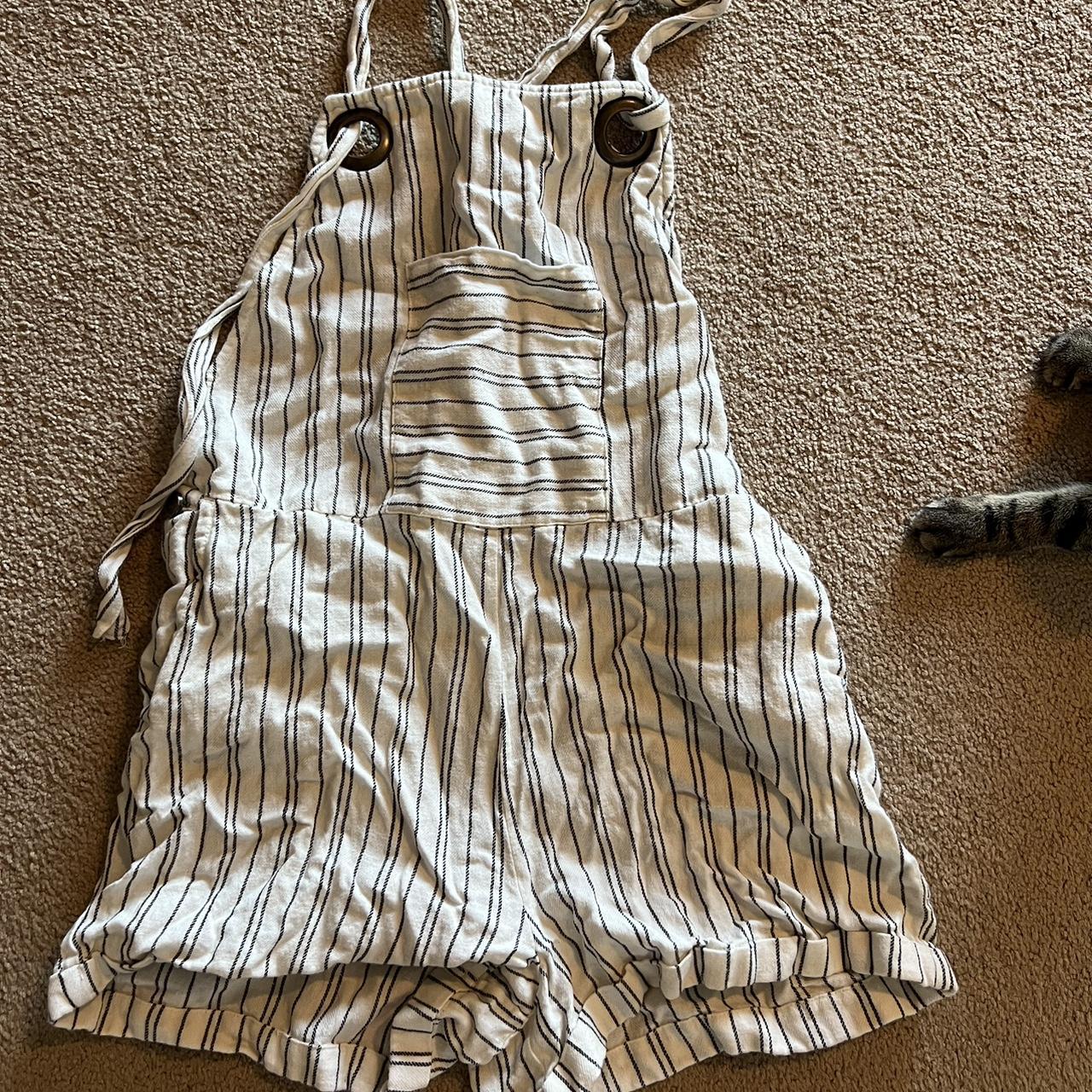 Altar’d state stripe shorts overalls - Depop