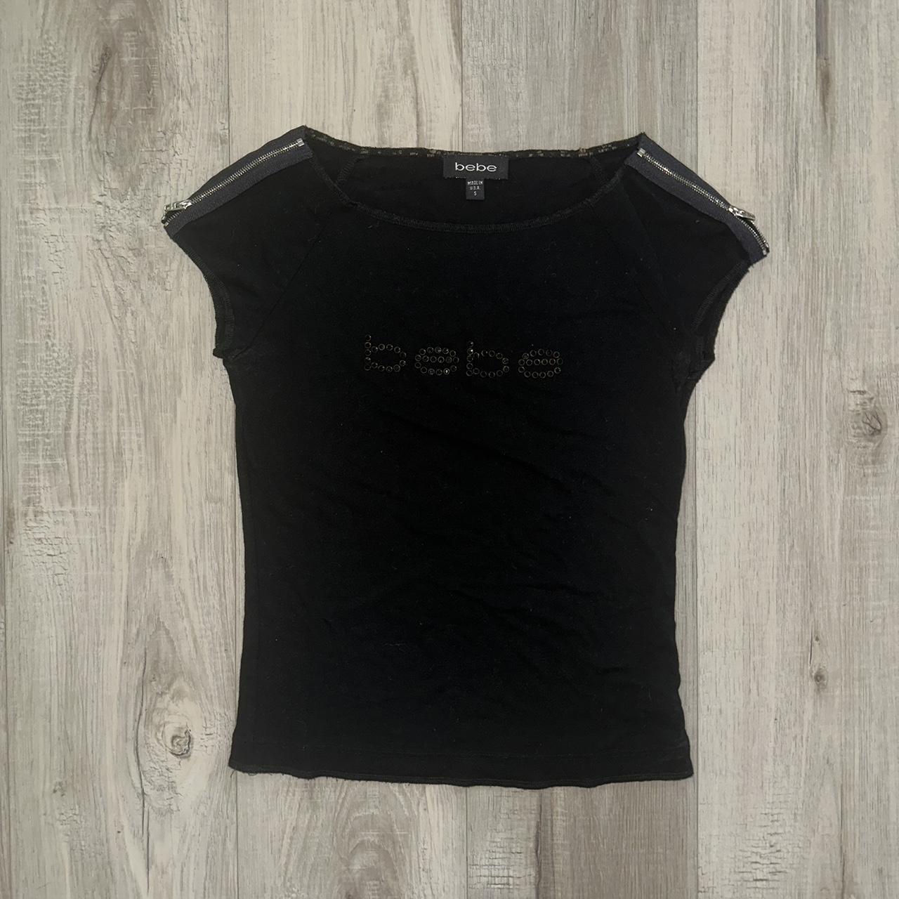 Y2K Bebe Rhinestone Shirt Size SMALL Like new... - Depop