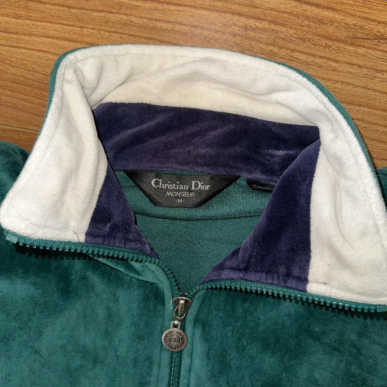 Vintage Christian Dior Velour Track Jacket Size... - Depop