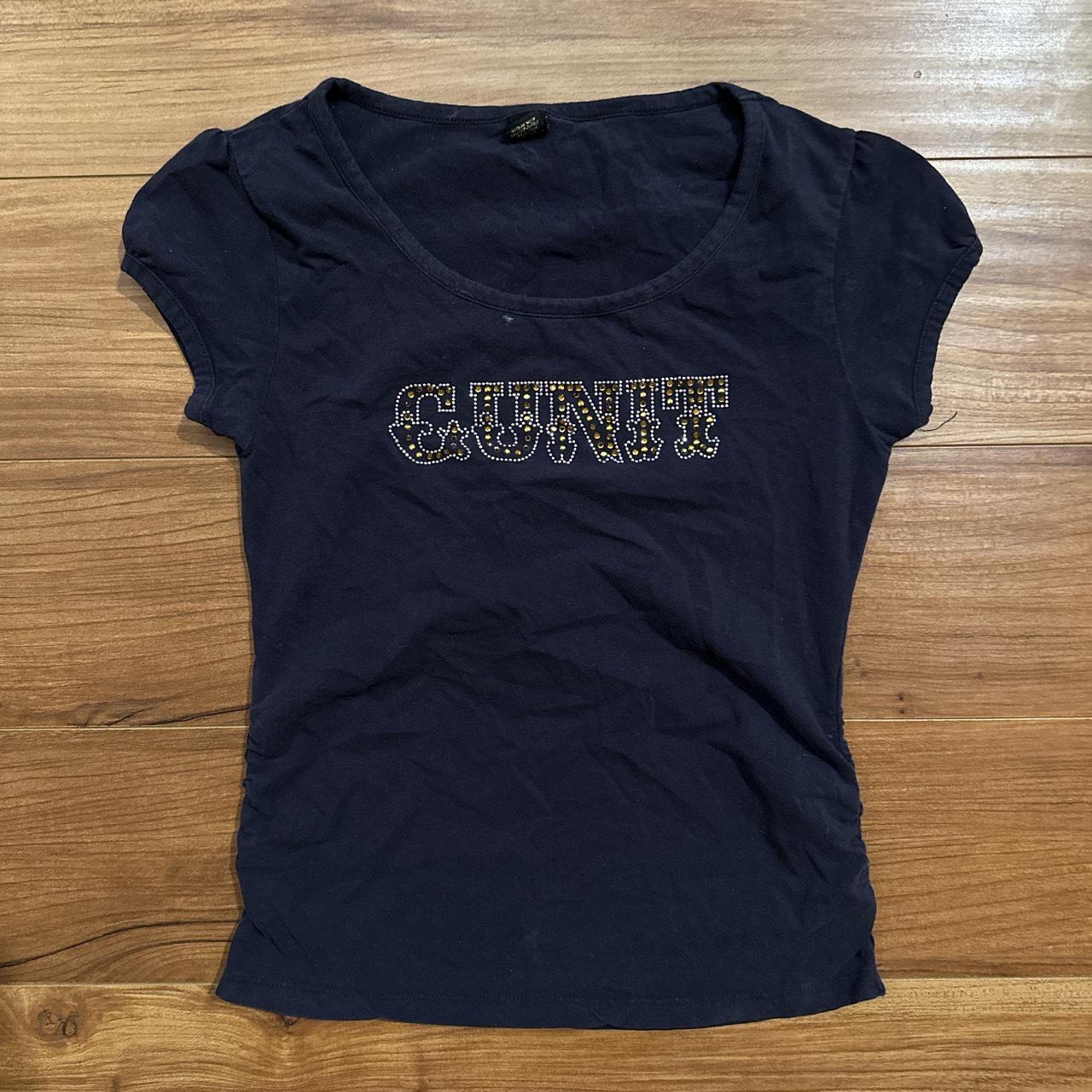 Y2K G Unit Rhinestone Top Size LARGE - Depop