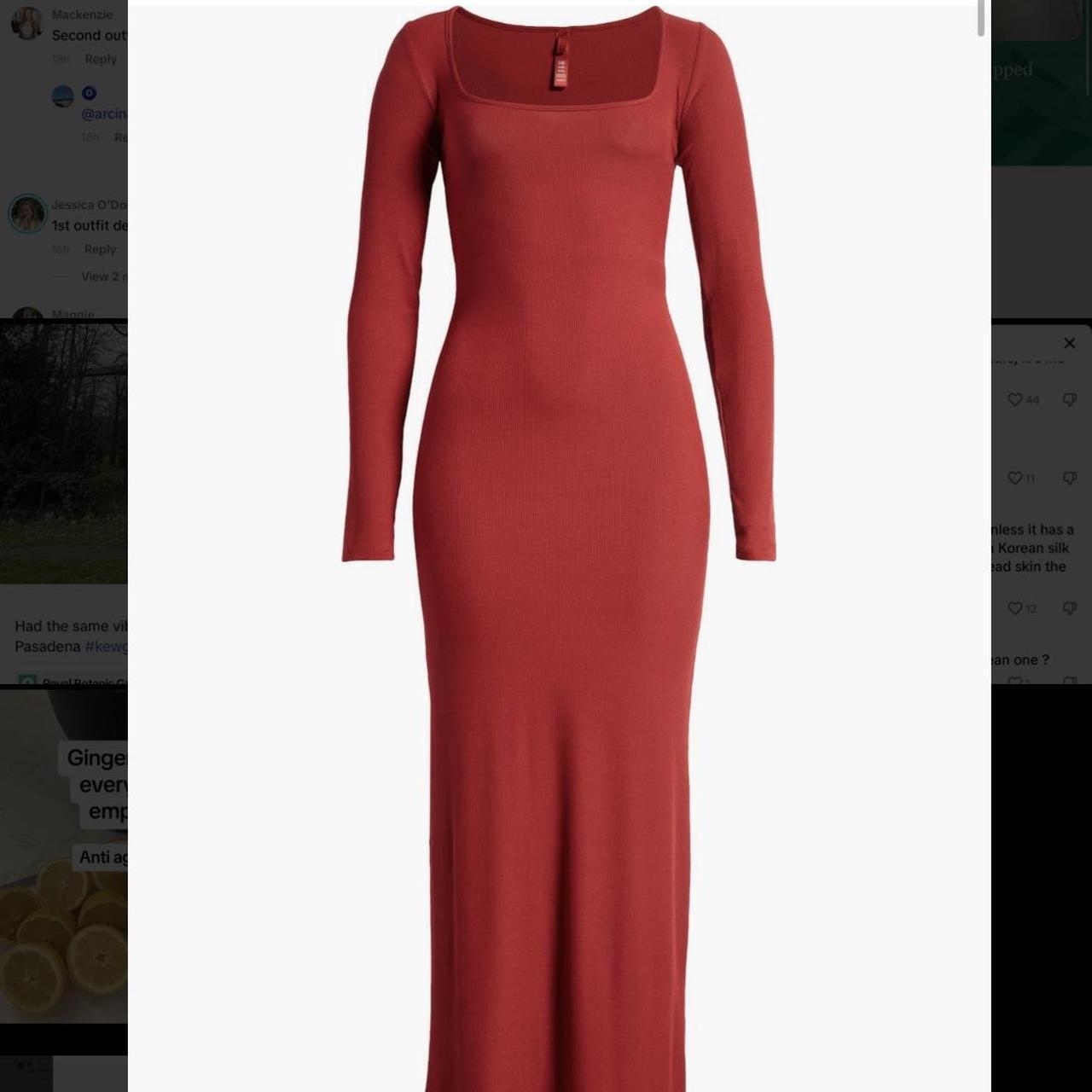 SKIMS red dress in BRICK #skims #red - Depop