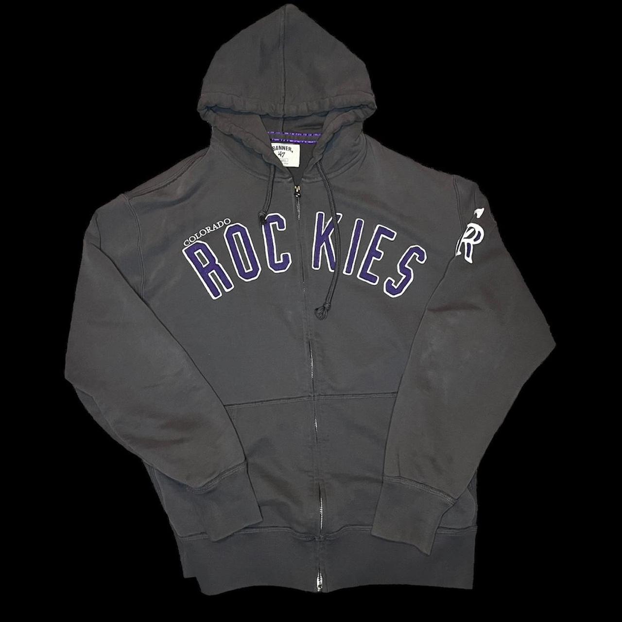 No PayPal *** Vintage CO Rockies Zip-up Perfect... - Depop