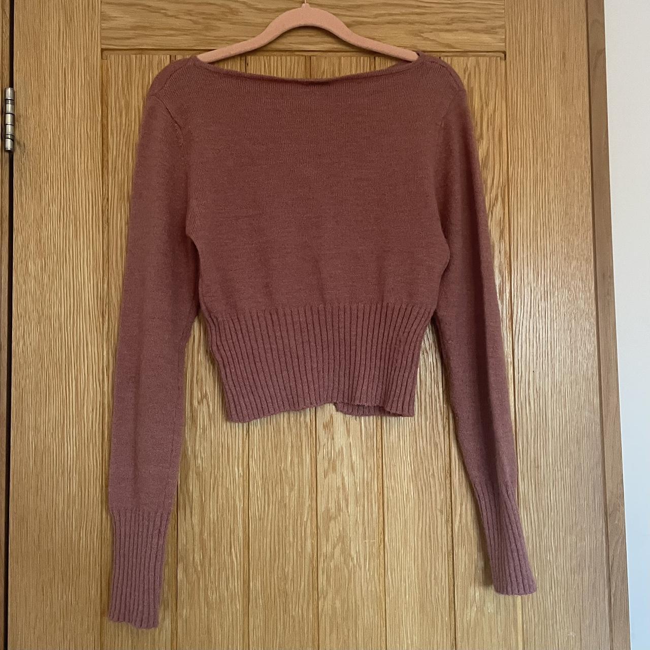 Urban outfitters- dusky pink cut out cardigan - Depop