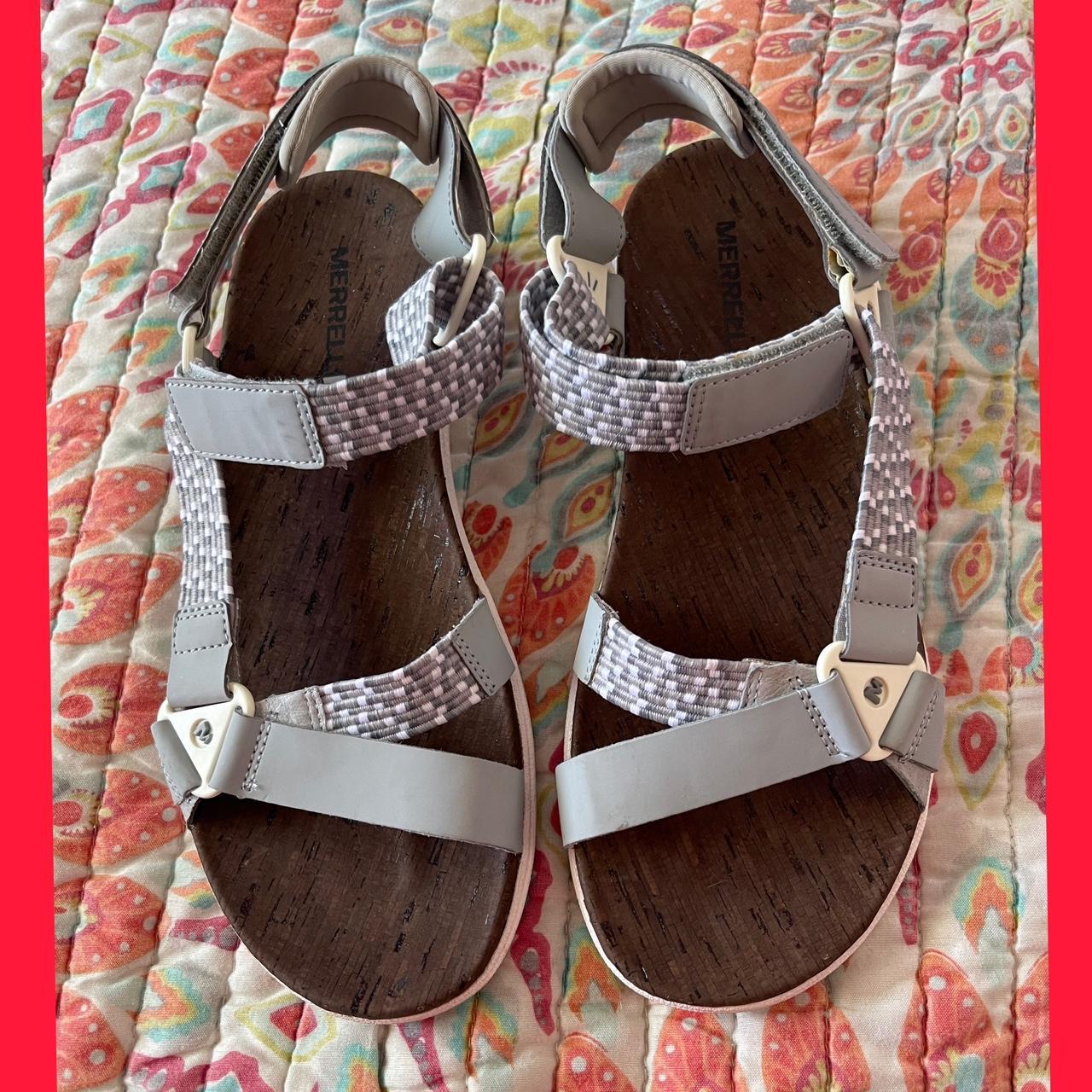 Merrell Women's Grey and Brown Sandals | Depop