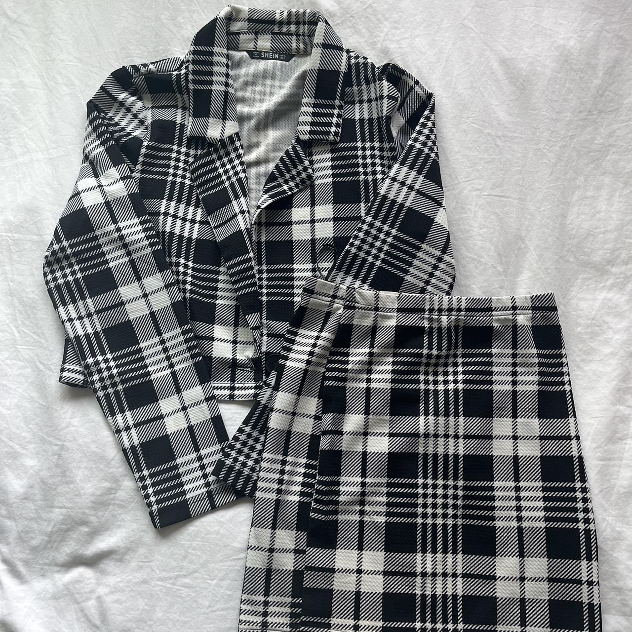Clueless Black and White Plaid Set (Small) OPEN TO... - Depop