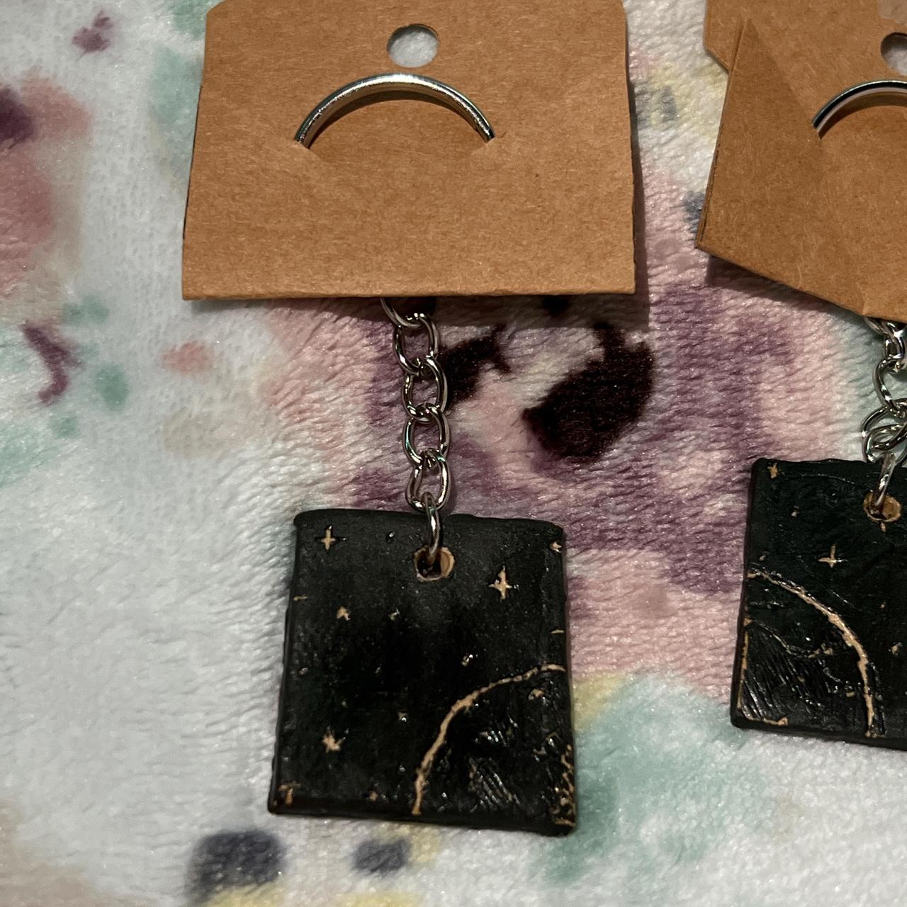 Hand carved ceramic matching keychains #ceramic... - Depop