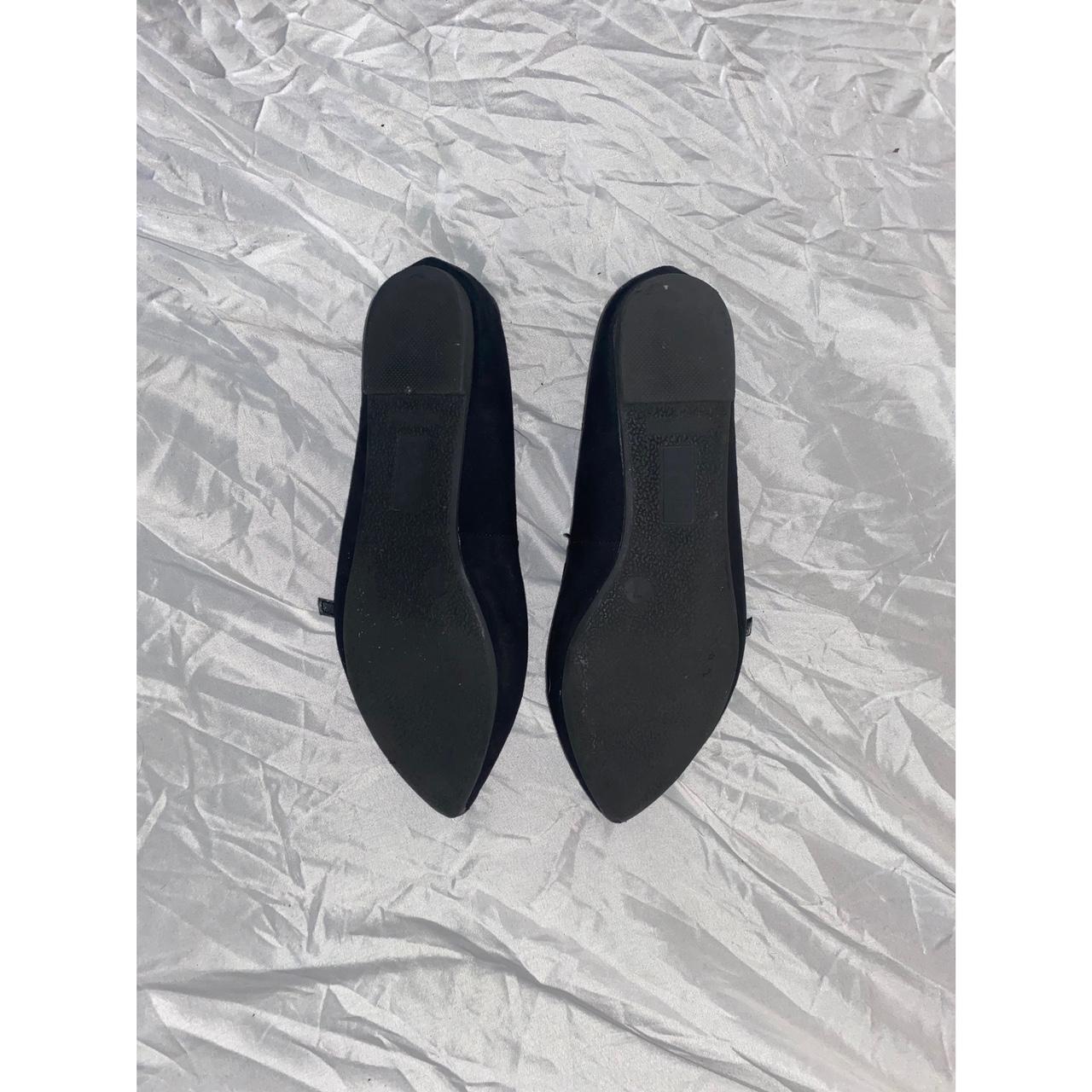 Black leather Fiomi flats 🤍DM me 🤍payments... - Depop