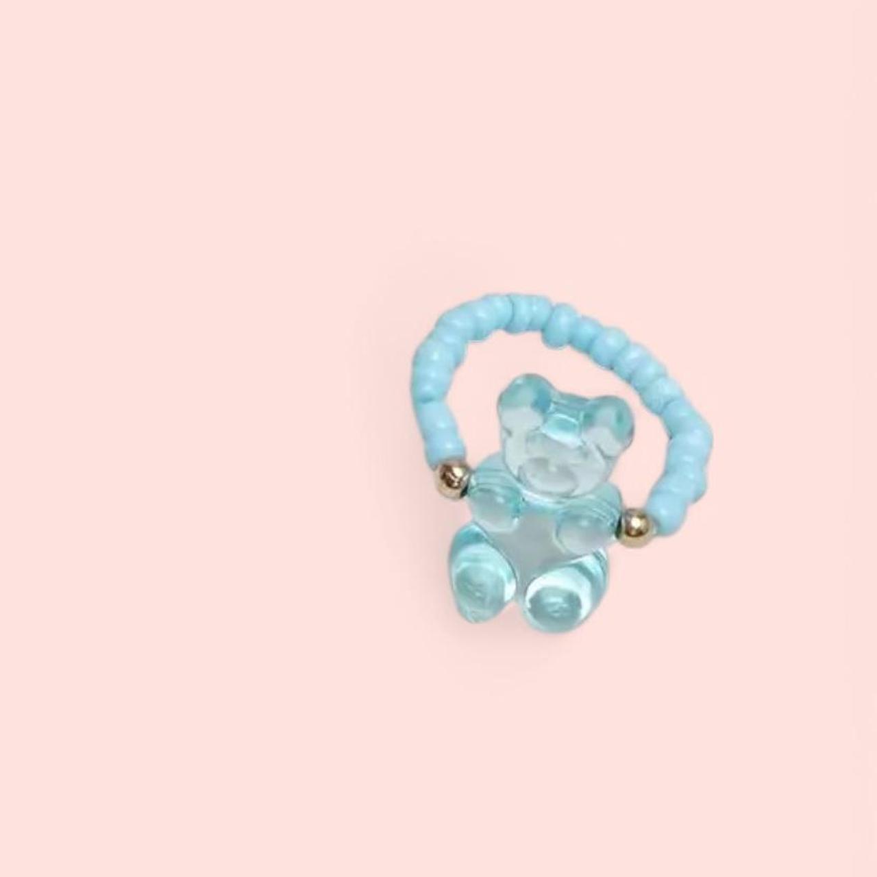 “Cute Blue Teddy” Rings | Depop