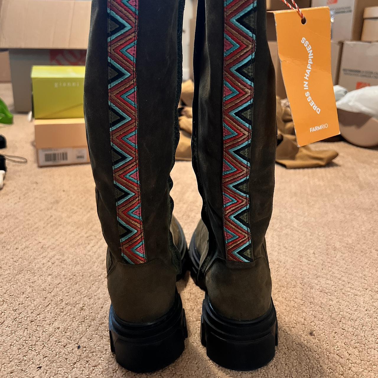 Fabulous Farm Rio boots Size 6 NWT never worn Dark... | Depop