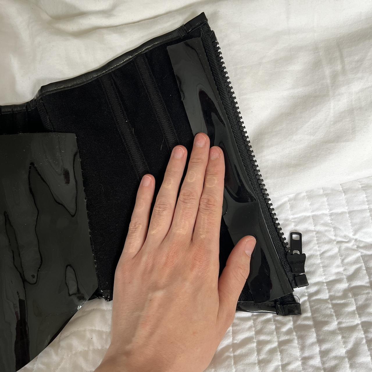 PVC waspie black Adjustable at the back, front... | Depop