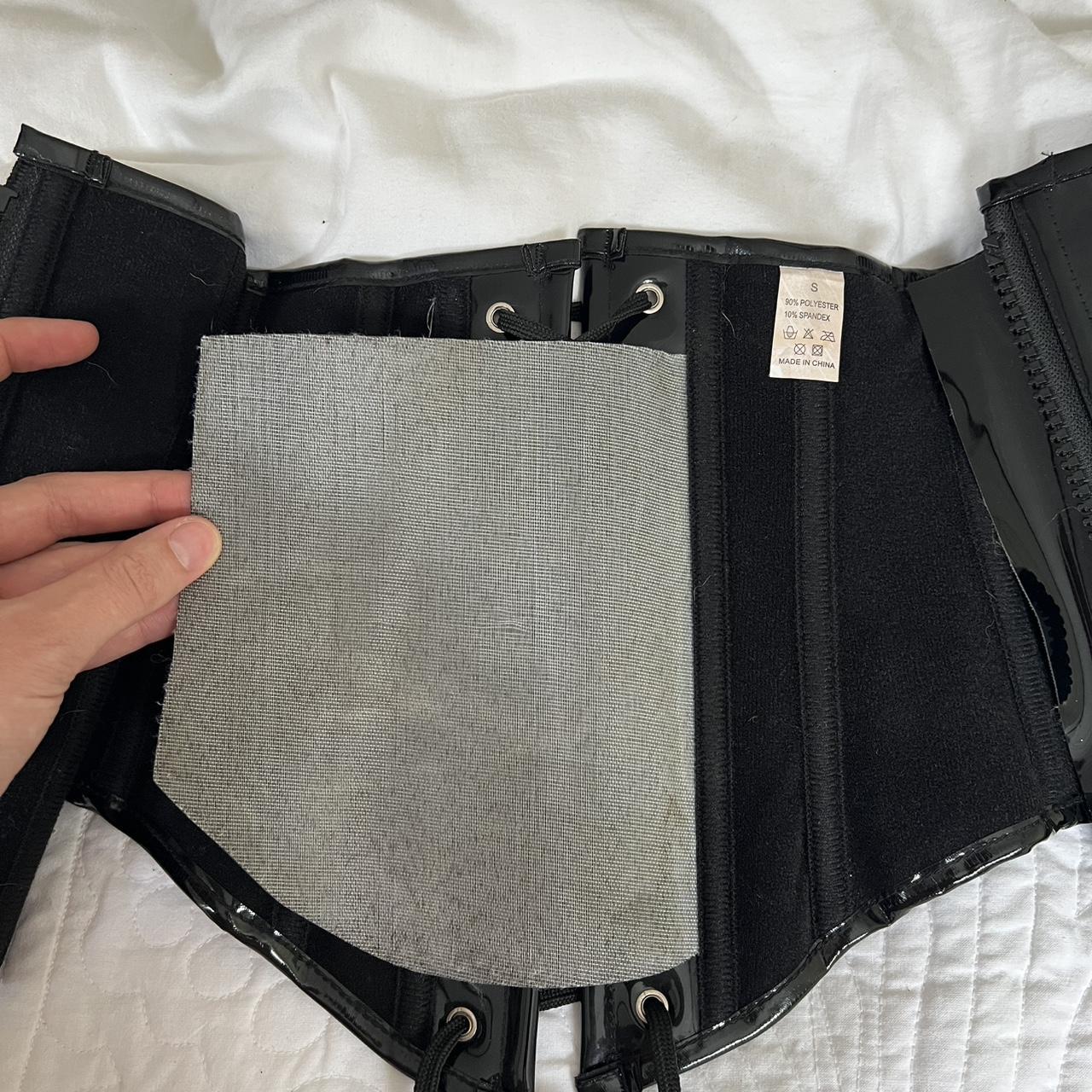 PVC waspie black Adjustable at the back, front... | Depop