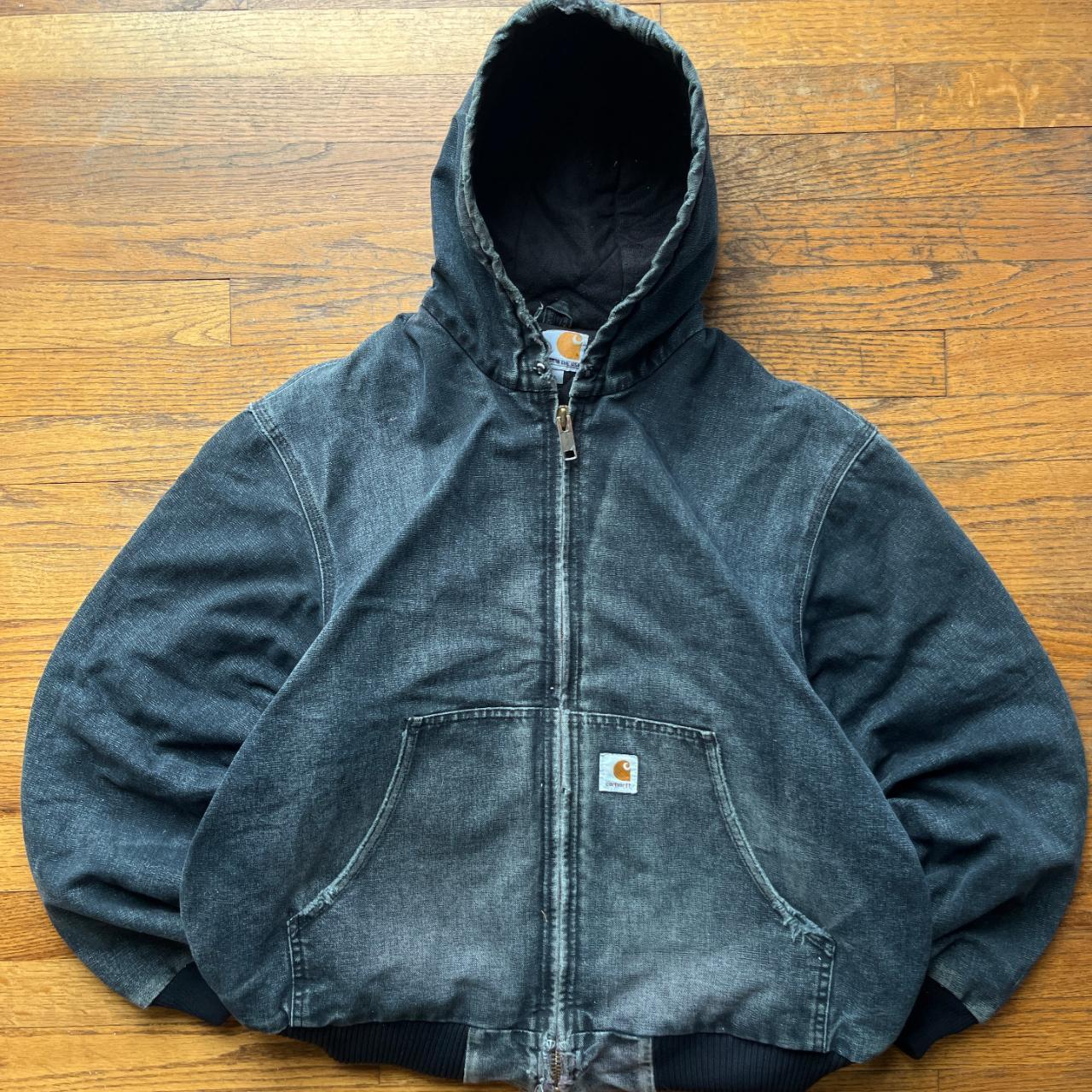 Faded Black Carhartt Active Jacket - Boxy... - Depop