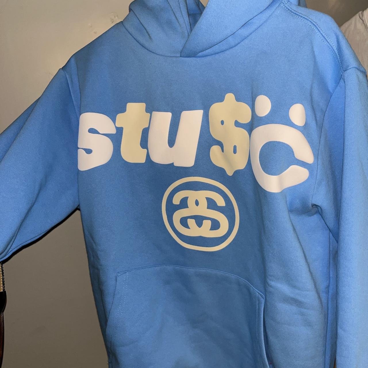 Stussy Puff Print 8 ball hoodie “light blue” Brand... - Depop