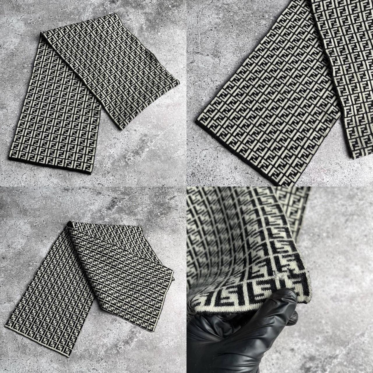 Fendi Vintage Wool Monogram Scarf Size:... - Depop
