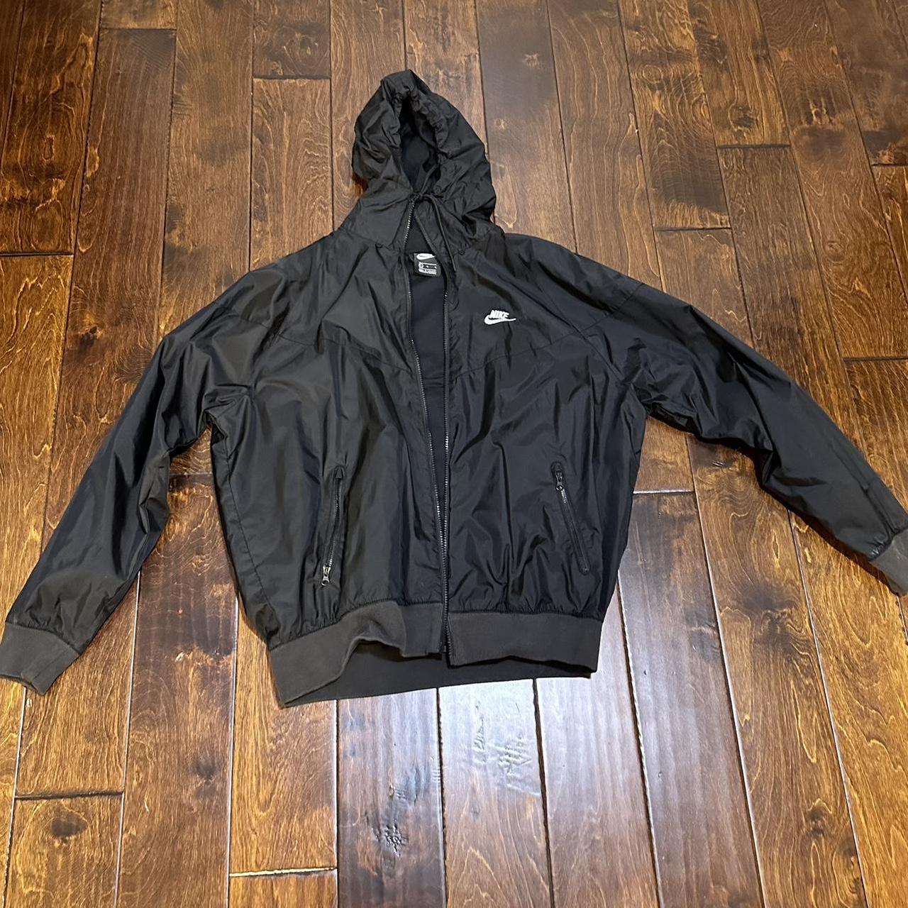 Nike black wind breaker jacket Size L (missing... - Depop